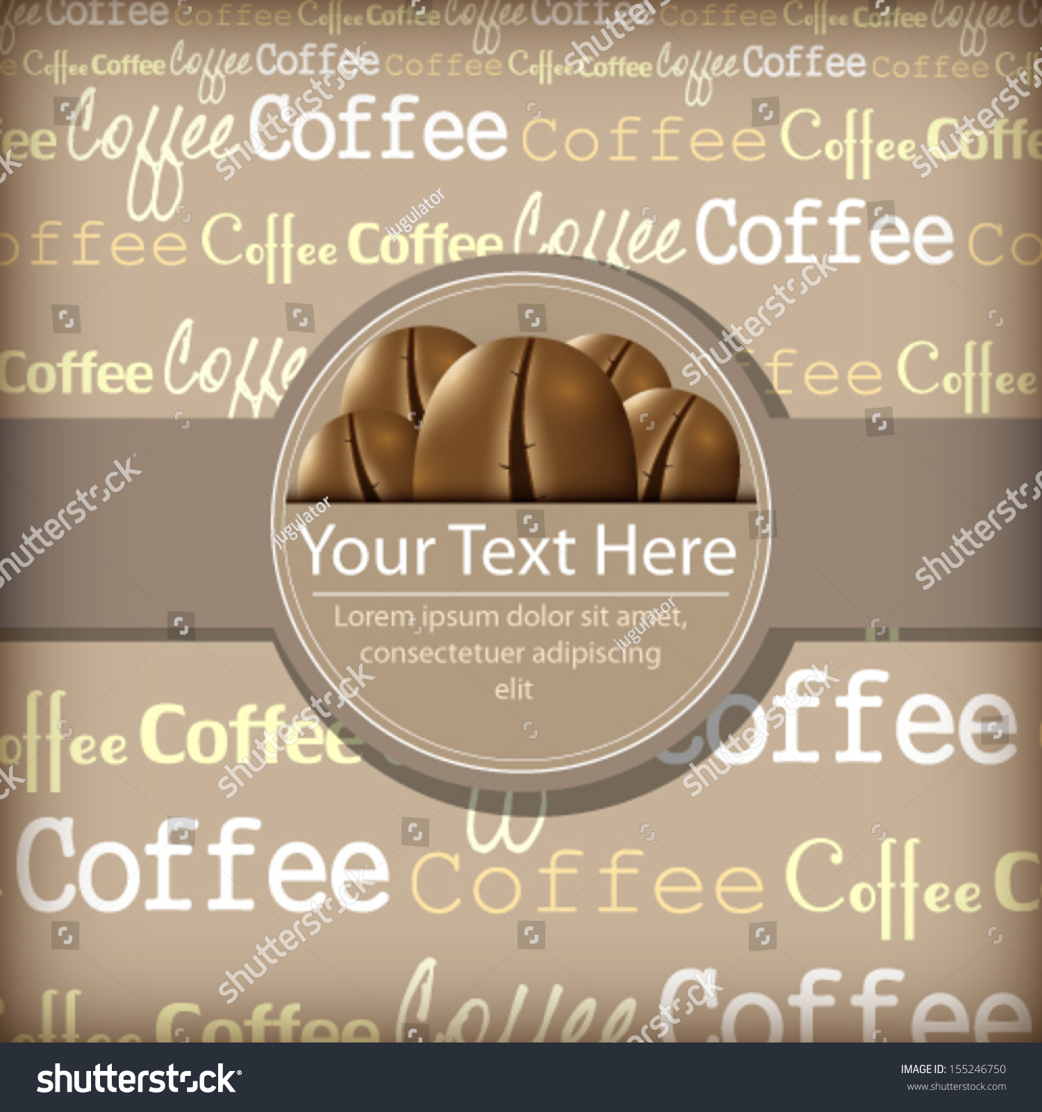 Vector Coffee Themed Design Illustration Stock Vector (Royalty Free ...