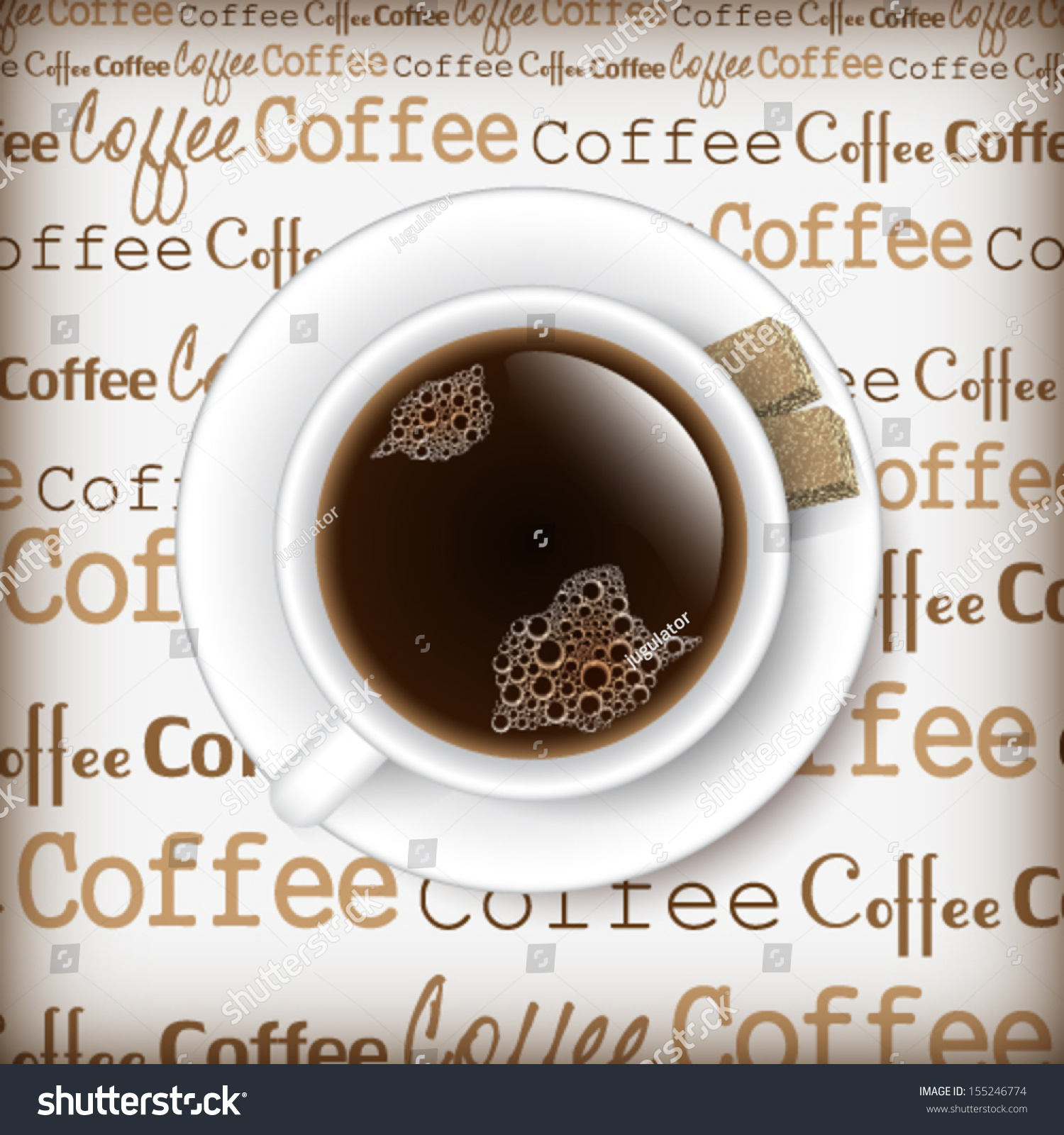 Vector Coffee Themed Design Illustration Stock Vector (Royalty Free ...