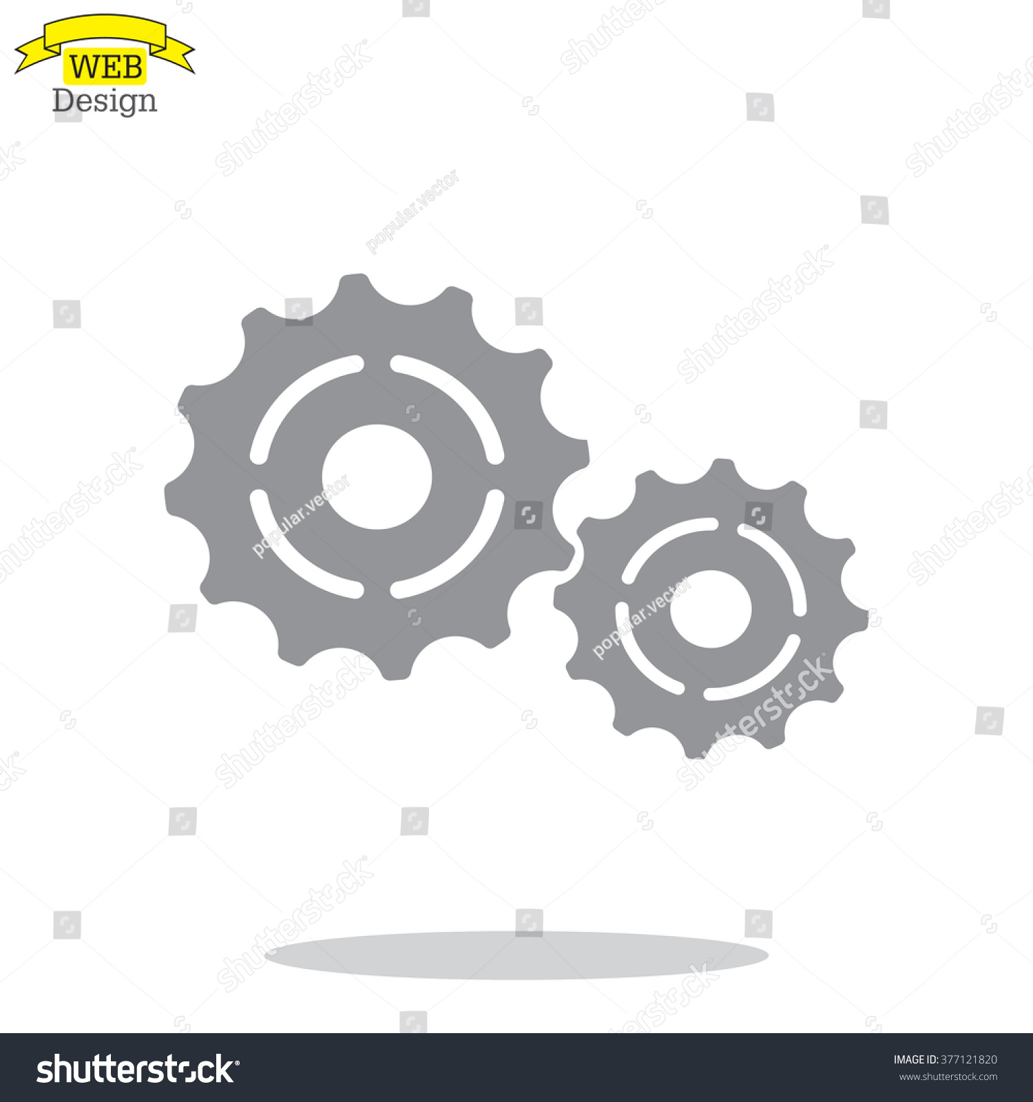 Vector Cog Settings Icon Symbol Stock Vector (Royalty Free) 377121820 ...