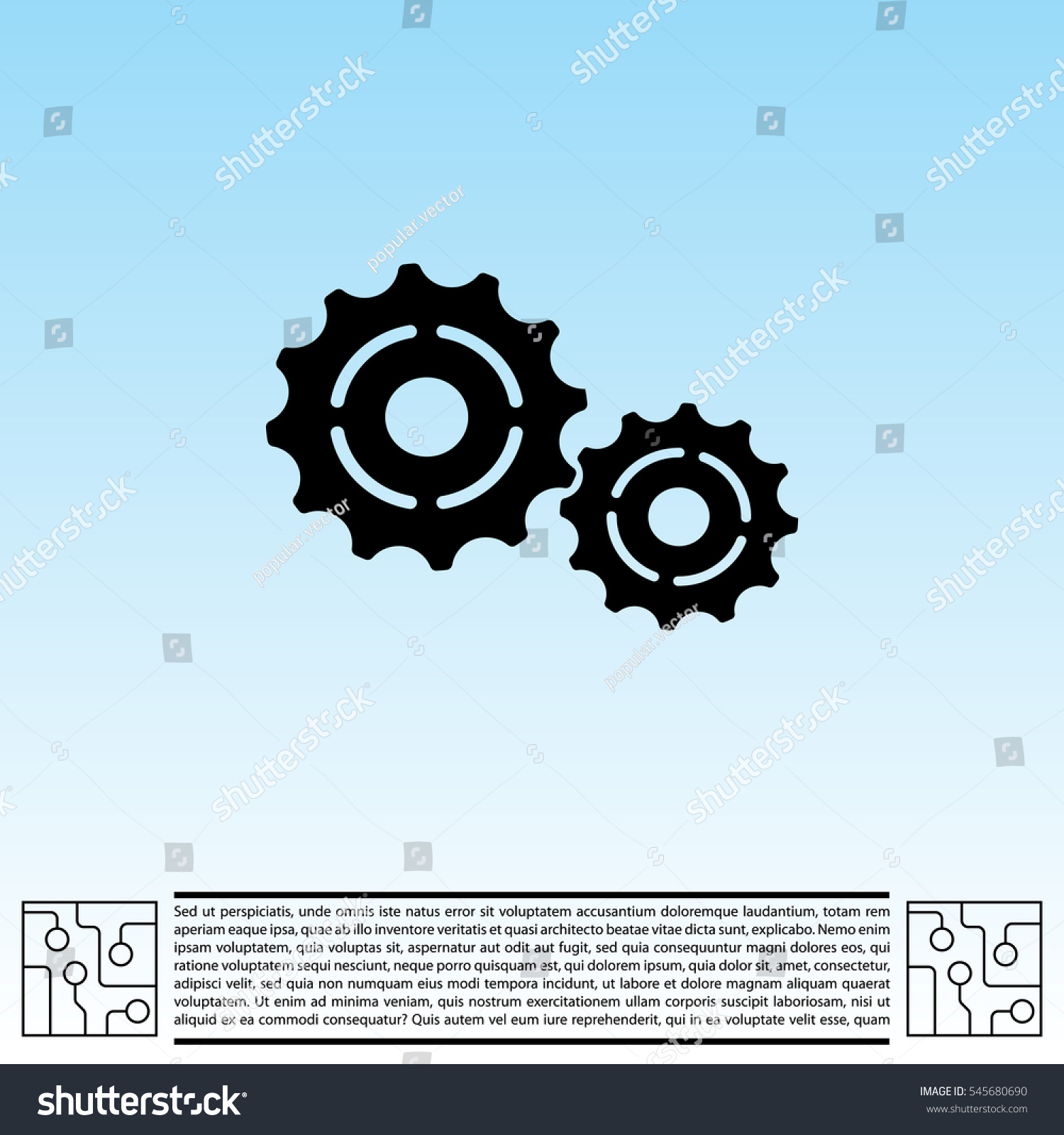 Vector Cog Settings Icon Symbol: เวกเตอร์สต็อก (ปลอดค่าลิขสิทธิ์ ...