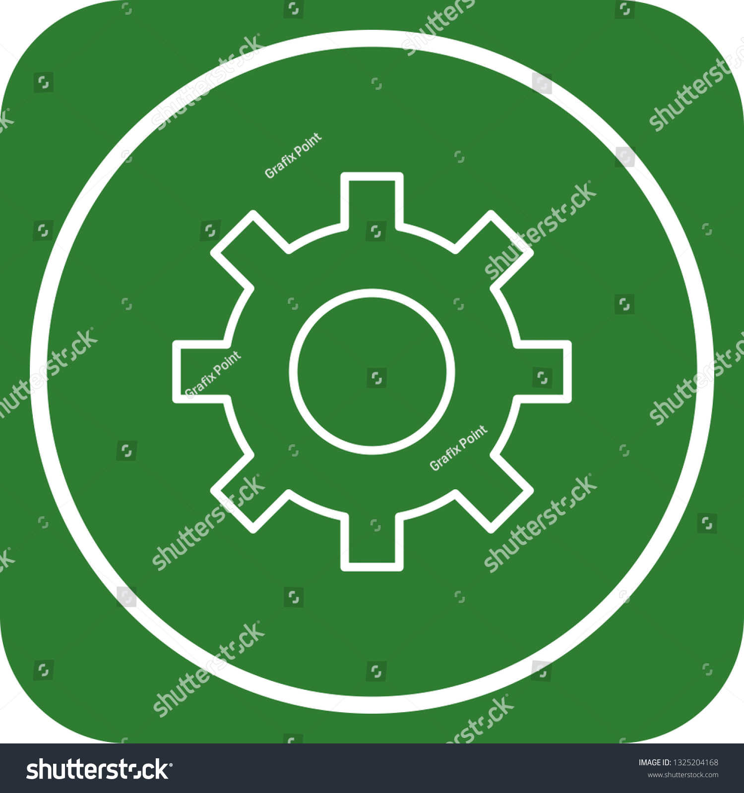Vector Cog Wheel Icon Stock Vector (Royalty Free) 1325204168