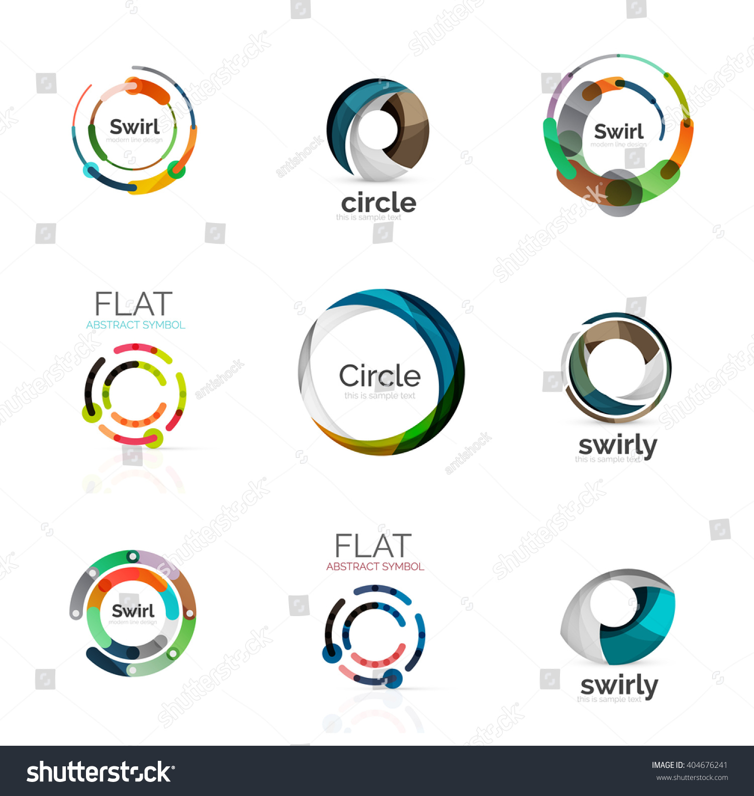 Colección de vectores de diversos logos: vector de stock (libre de ...