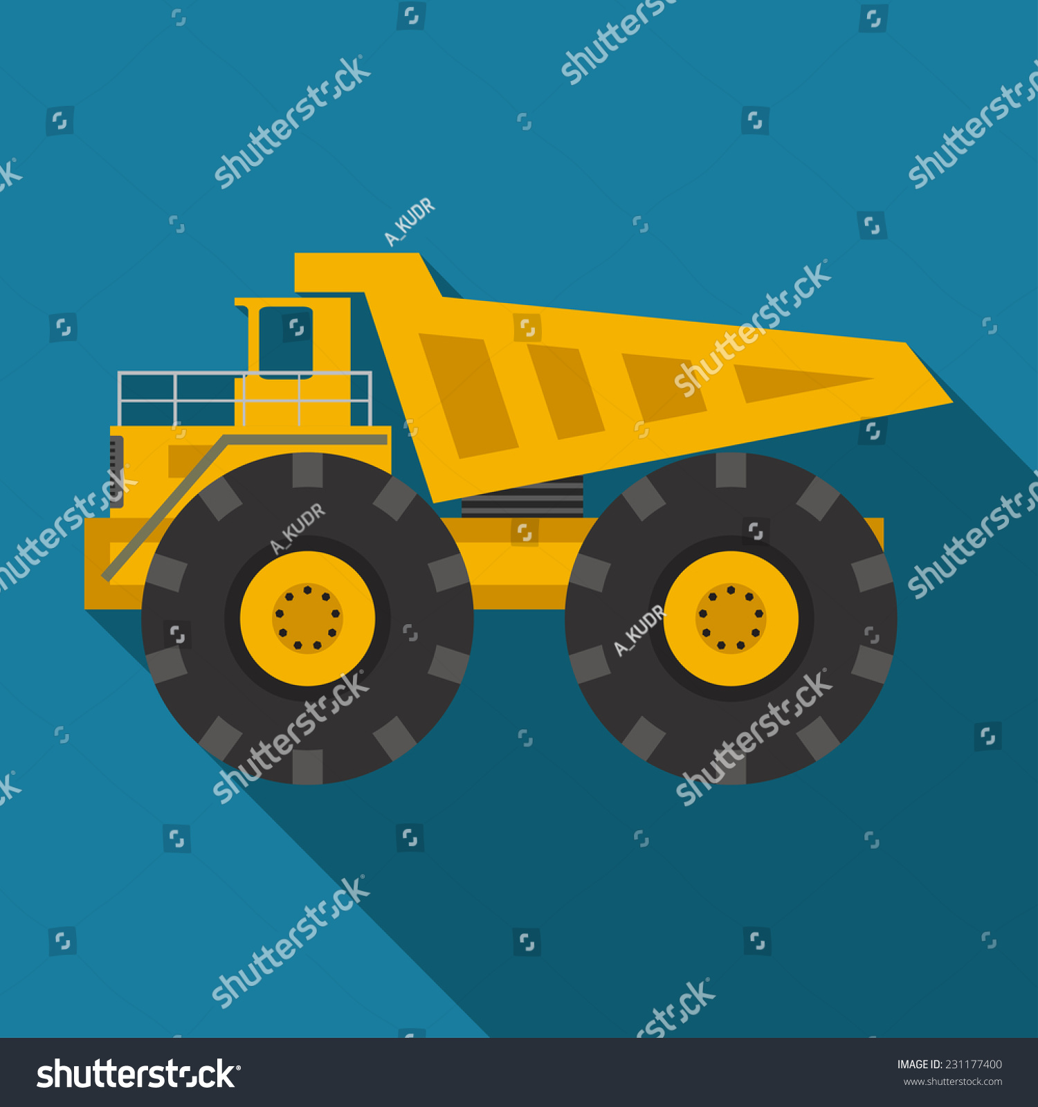 Vector Color Flat Heavy Machine Icon Stock Vector (Royalty Free) 231177400