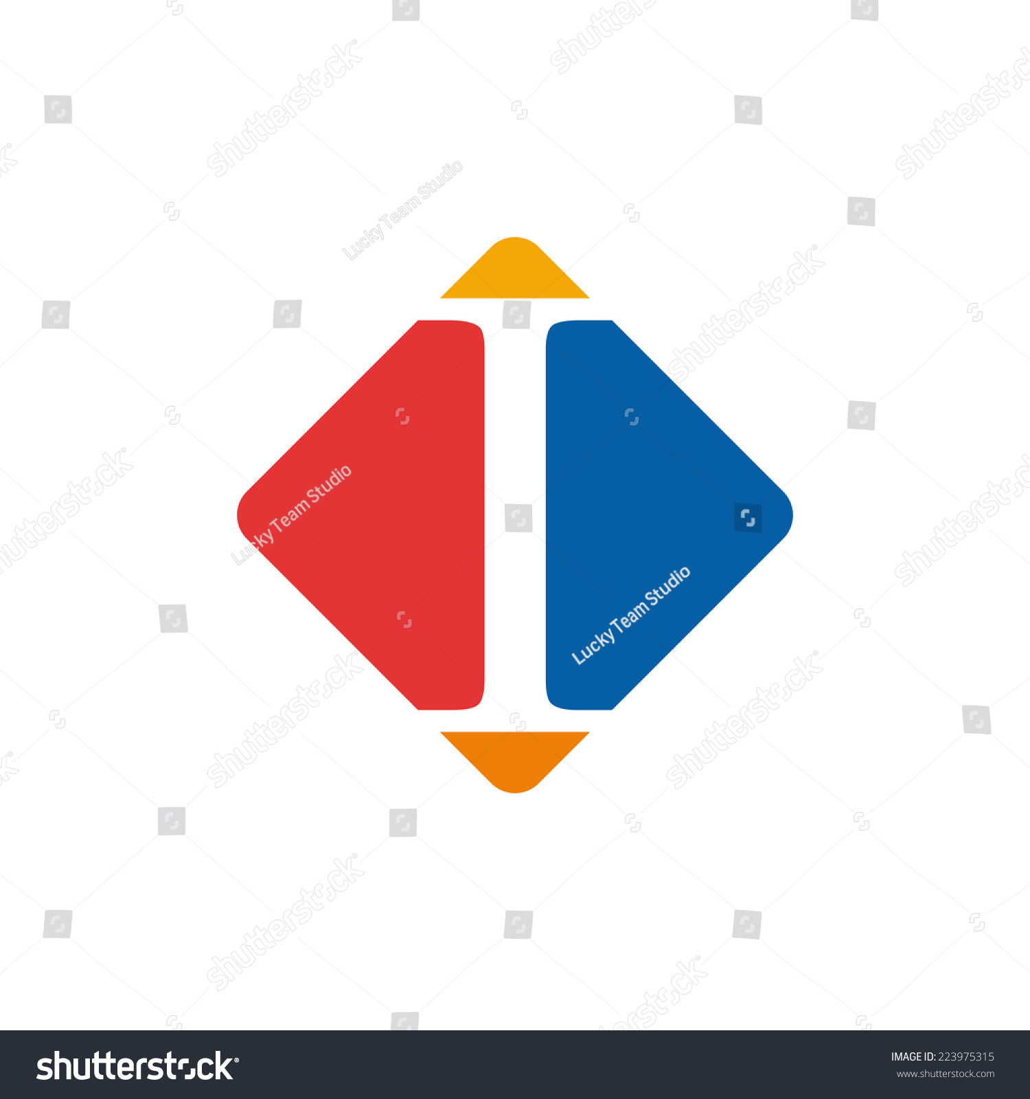 Vector Color Sign Initial Letter Stock Vector (Royalty Free) 223975315 ...