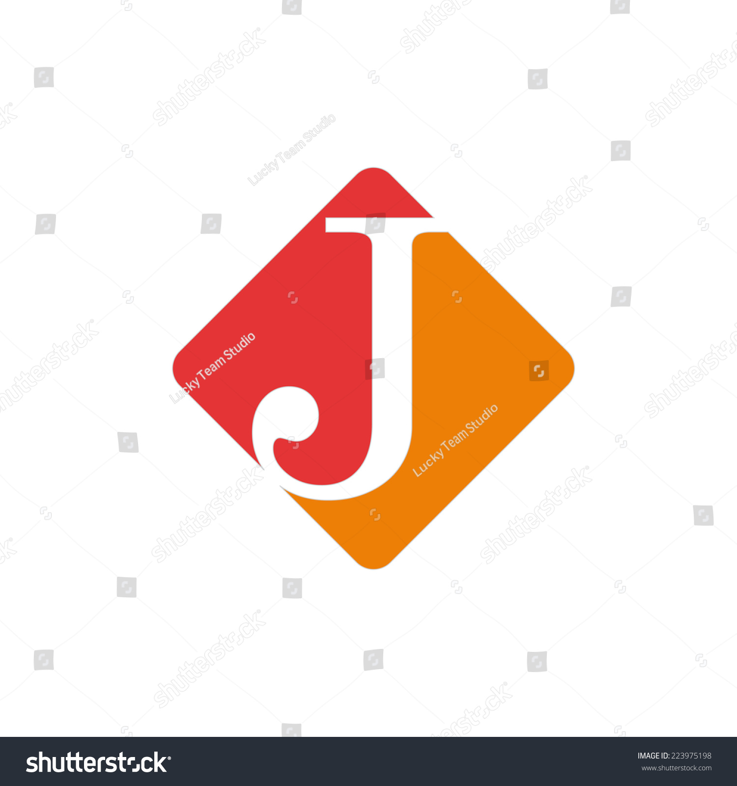 Vector Color Sign Initial Letter J Stock Vector (Royalty Free ...