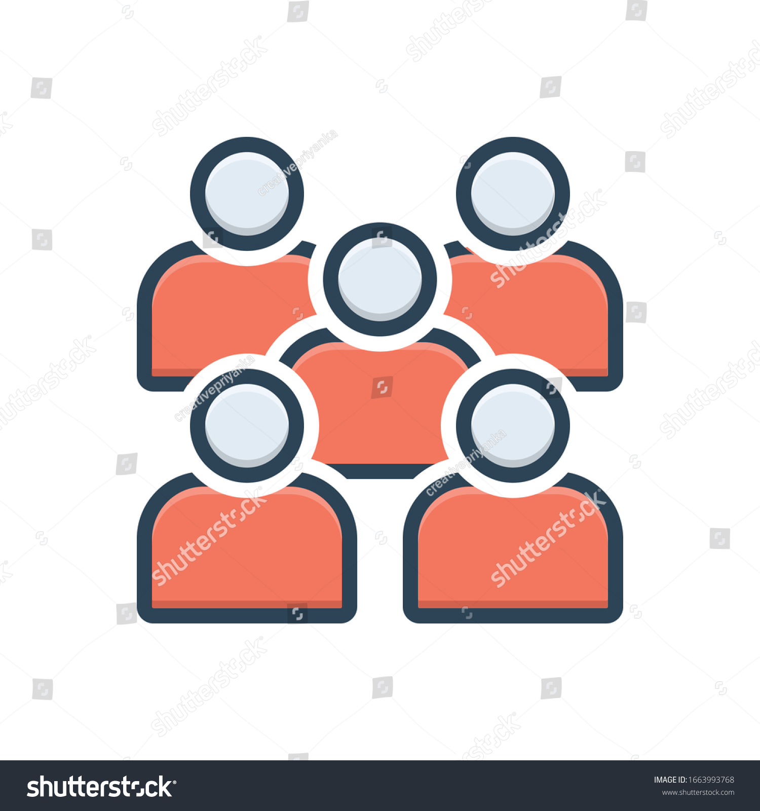Vector Colorful Illustration Icon Mobilization Stock Vector (Royalty ...