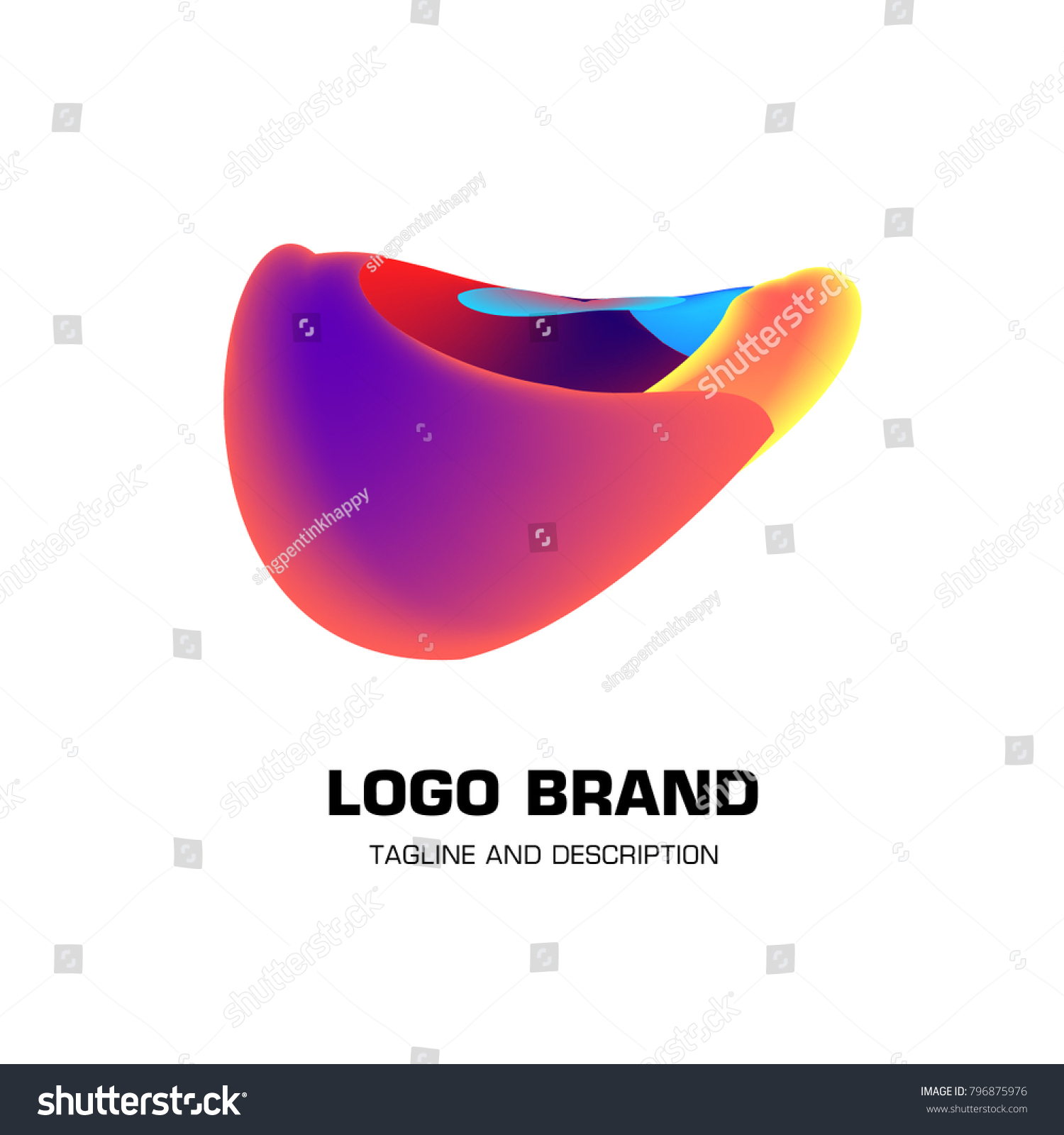Vector Colorful Liquid Abstract Logo Design Stock Vector (Royalty Free ...