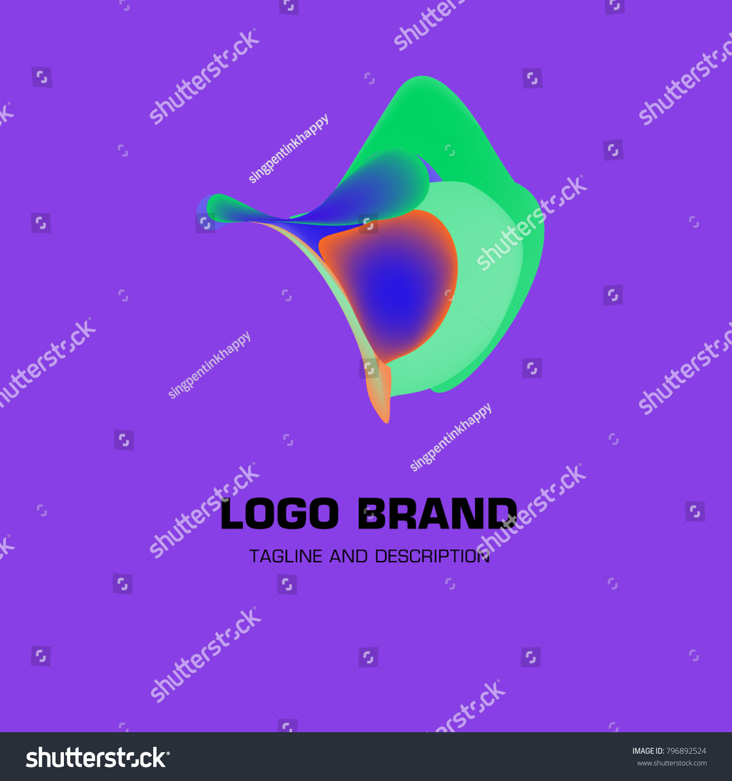 Vector Colorful Liquid Abstract Logo Design Stock Vector (Royalty Free ...
