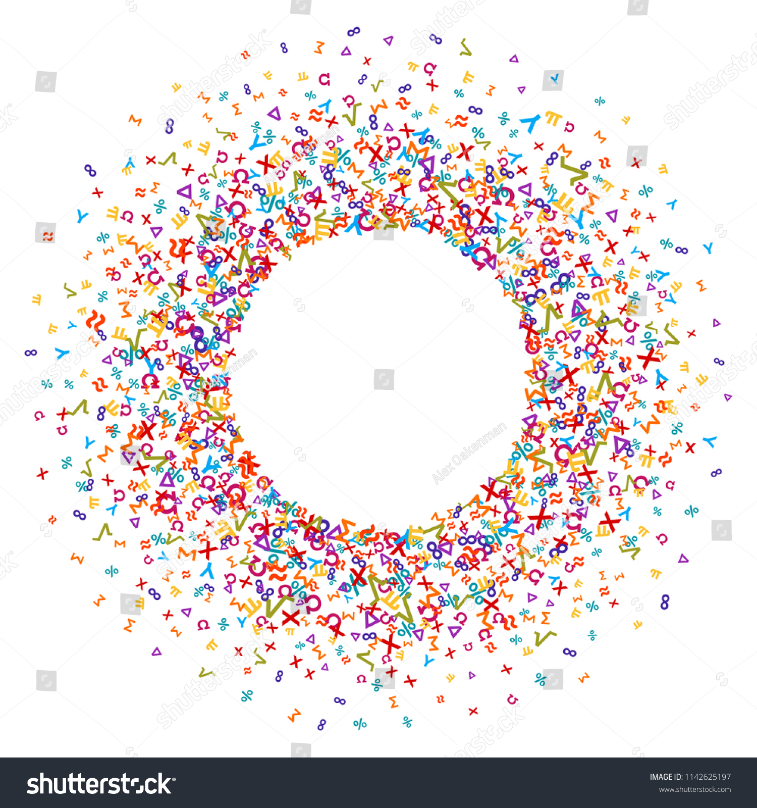 Vector Colorful Mathematics Background Element Flat Stock Vector ... Vector Colorful Mathematics Background Element Flat Stock Vector ...