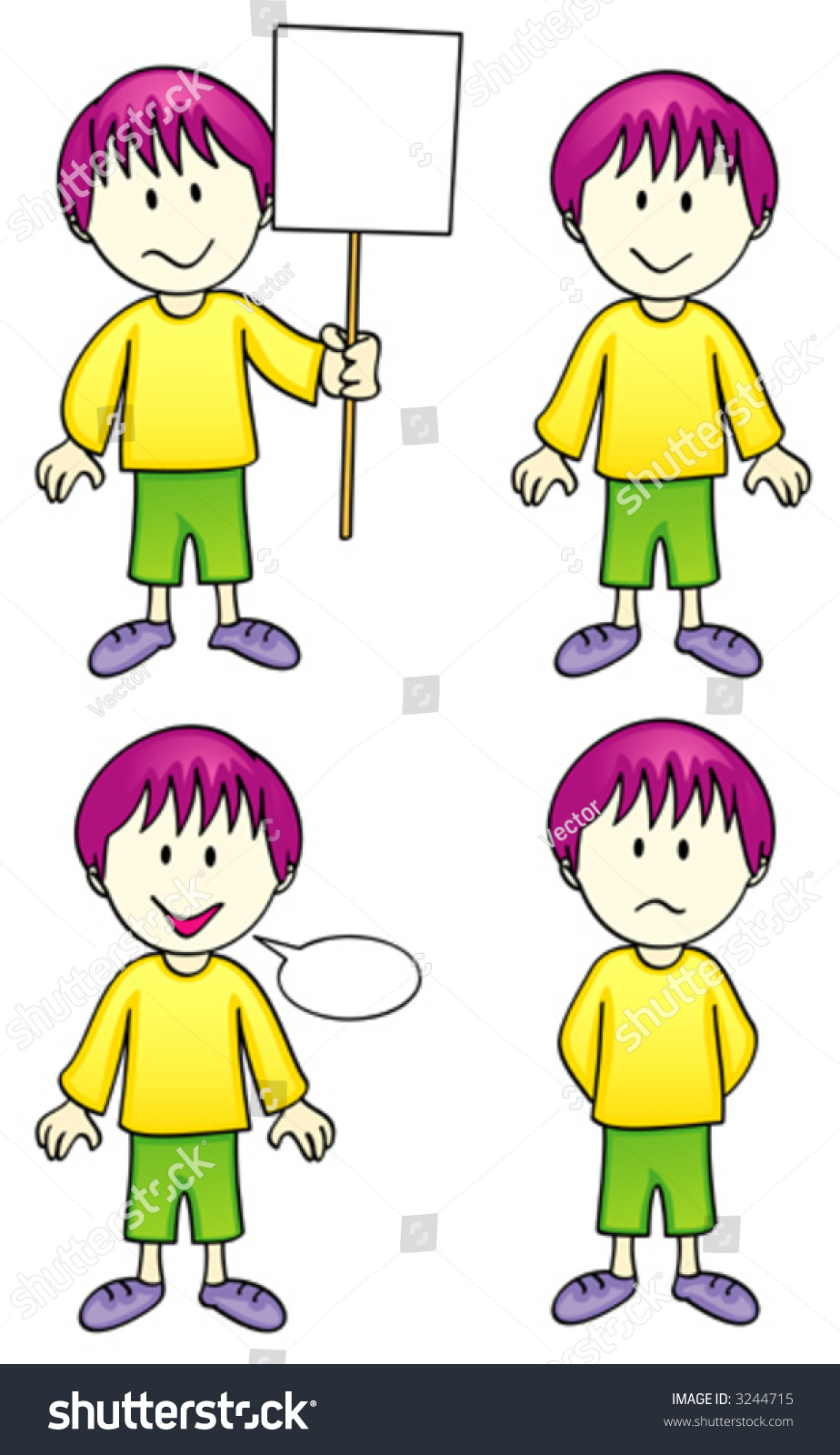 Vector Comic Character Boy Stock Vector (Royalty Free) 3244715 ...