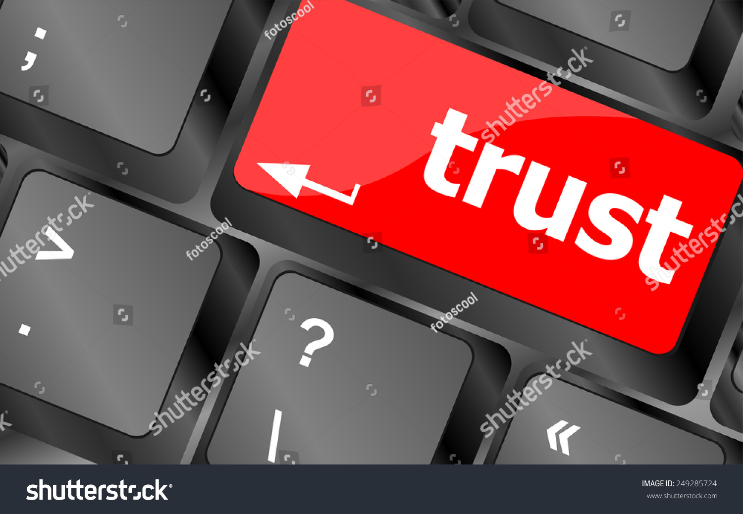 Vector Computer Keyboard Key Trust Button: vector de stock (libre de ...
