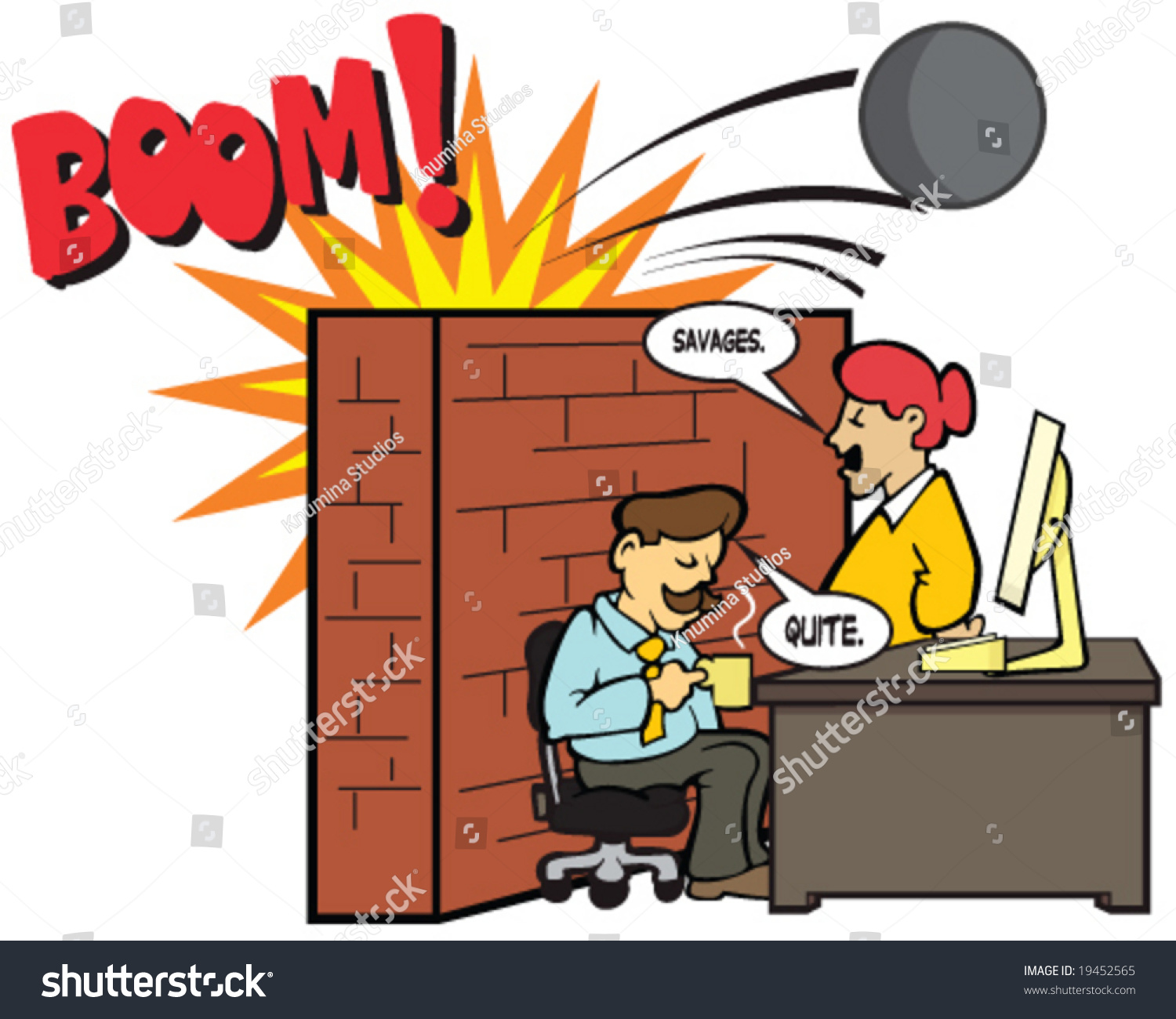 Vector Concept Computer Firewall Protecting Hackers Stock Vector ...