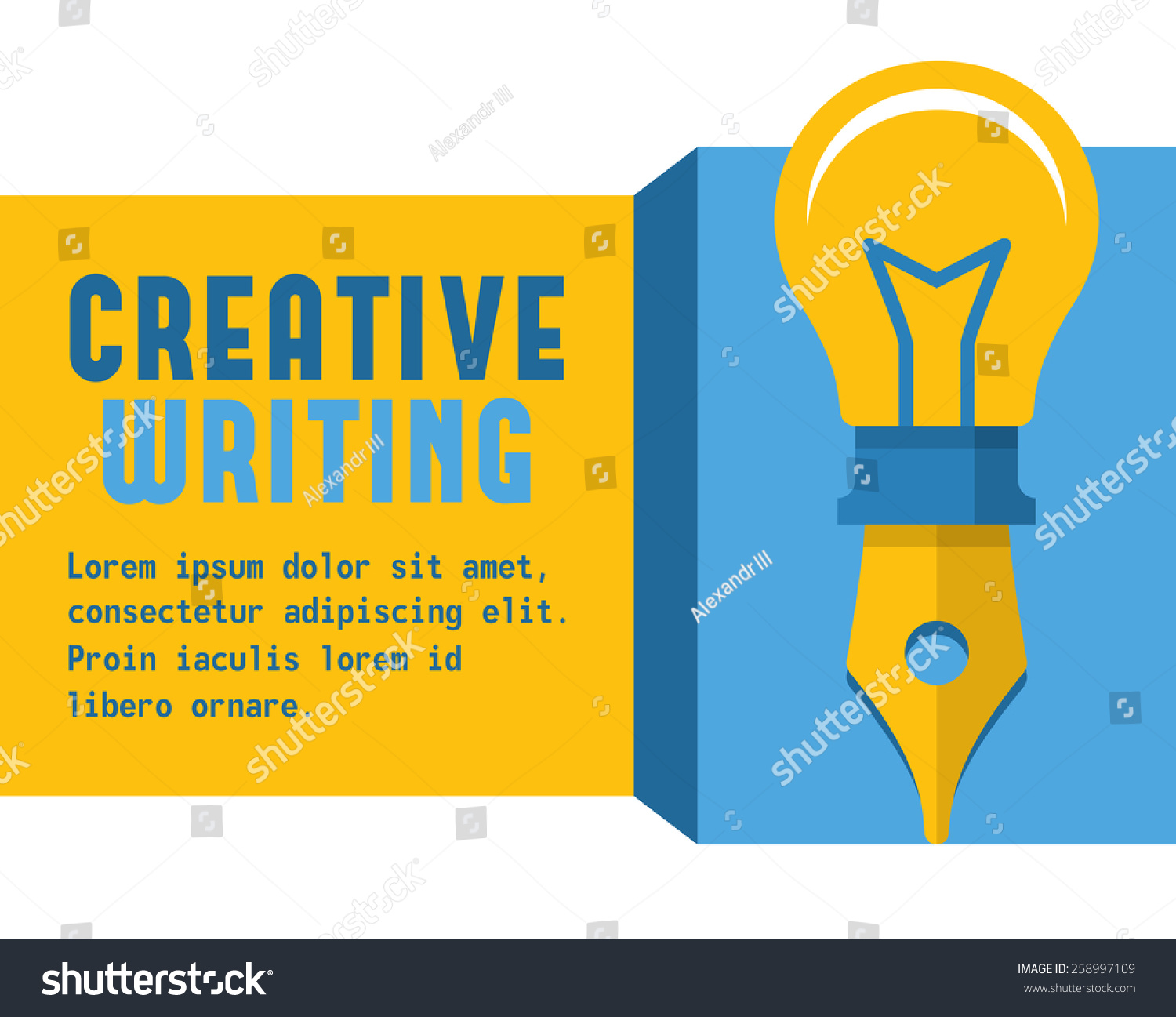 Vector Concept Creative Writing Stock Vector (Royalty Free) 258997109