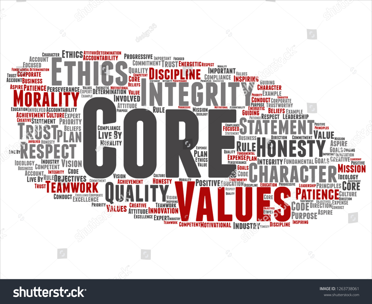 Vector Conceptual Core Values Integrity Ethics Stock Vector (Royalty ...
