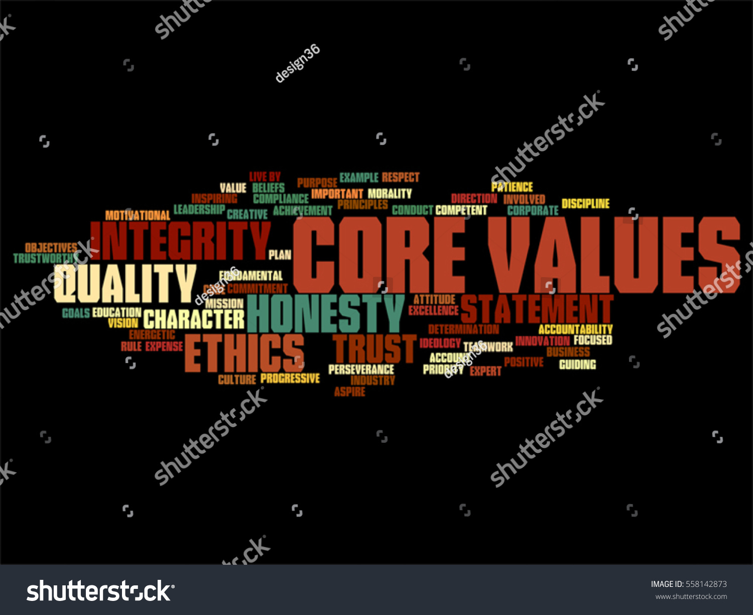 Vector Conceptual Core Values Integrity Ethics: เวกเตอร์สต็อก (ปลอดค่า ...