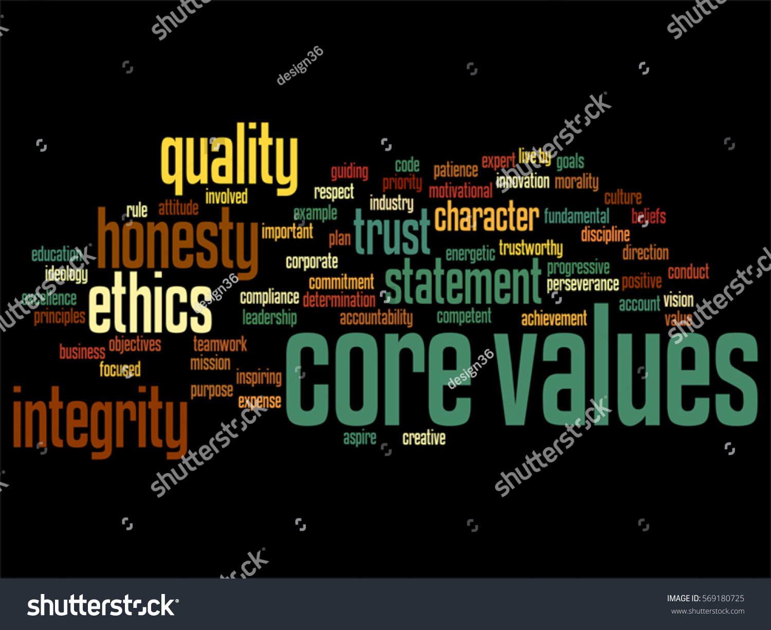 Vector Conceptual Core Values Integrity Ethics: vetor stock (livre de ...