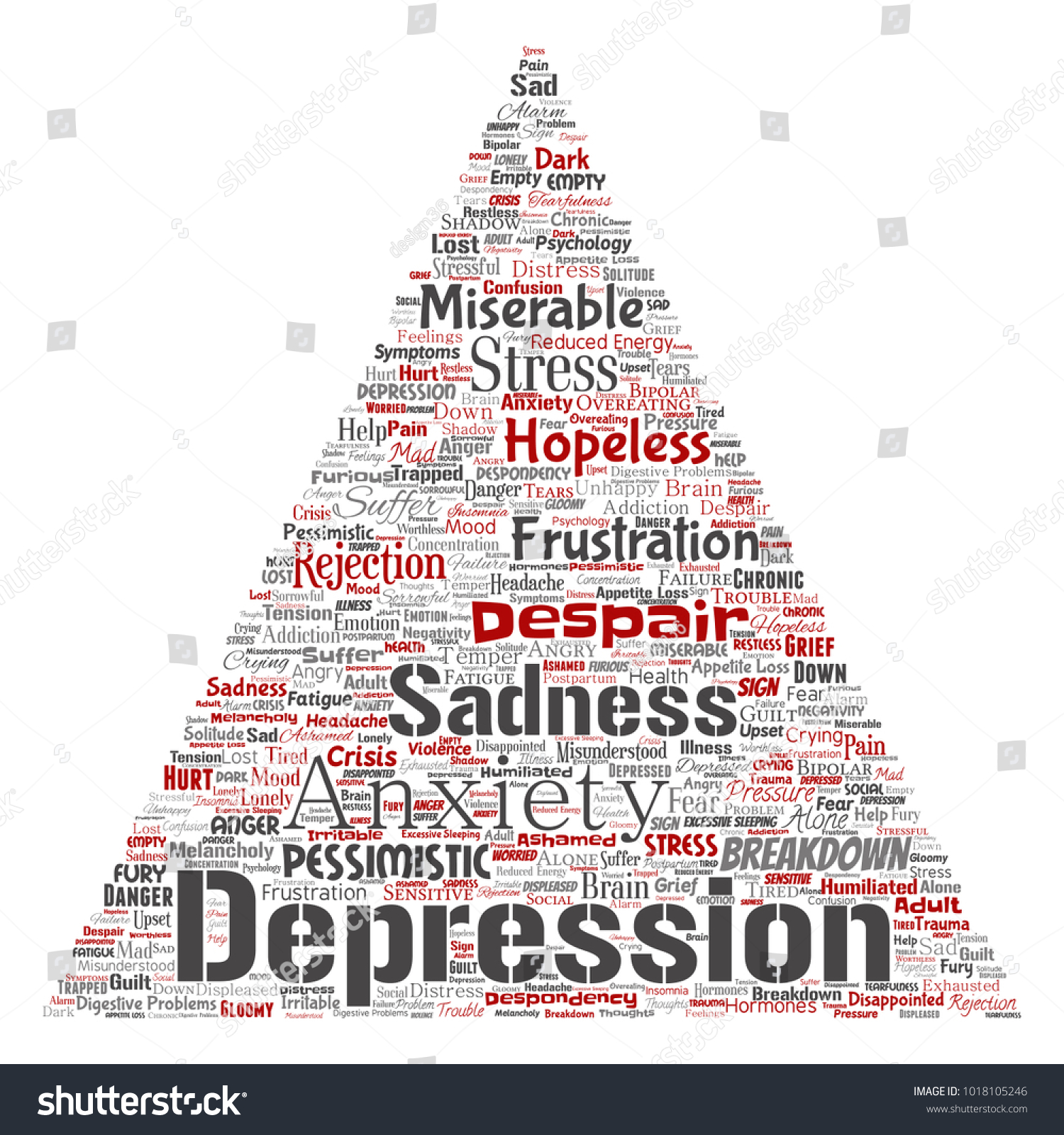 Vector Conceptual Depression Mental Emotional Disorder Stock Vector ...