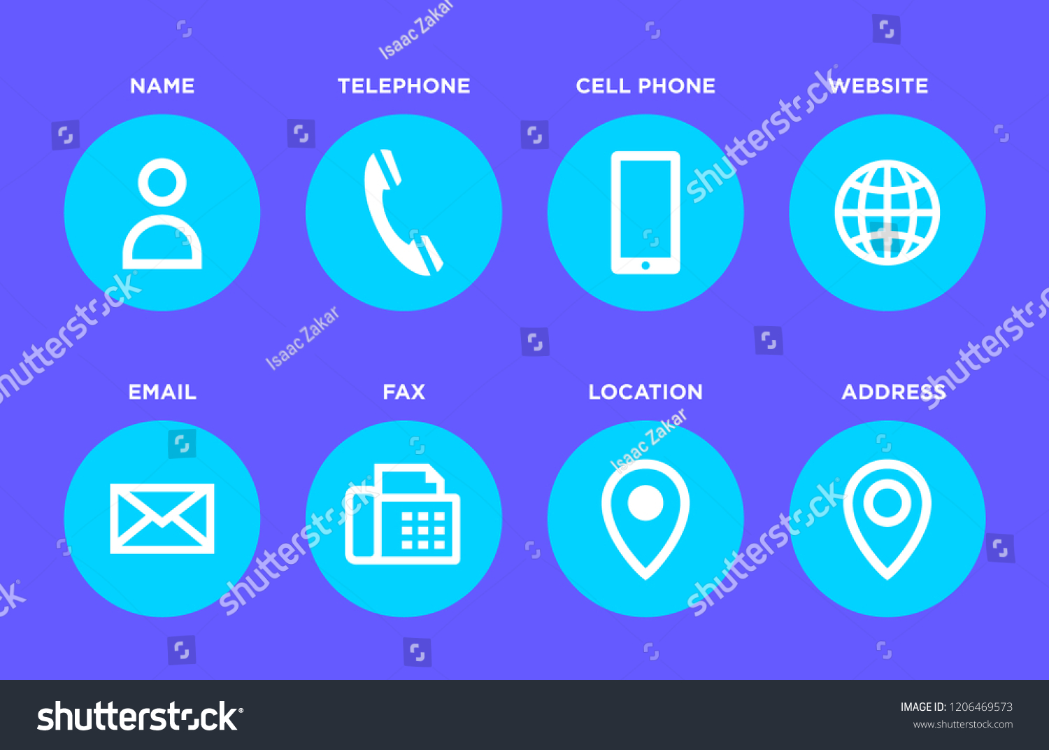 Vector Contact Information Icons Web Use Stock Vector (Royalty Free ...