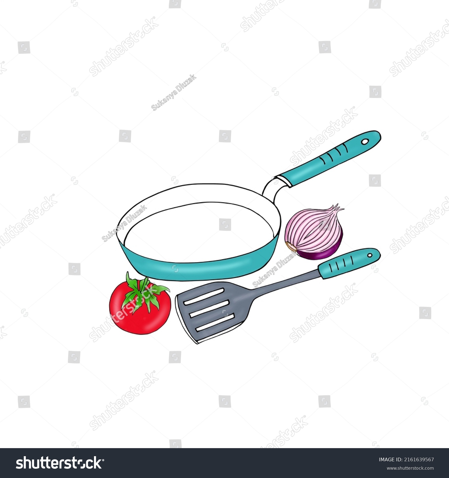 Vector Cooking Breakfast White Background Stock Vector (Royalty Free ...