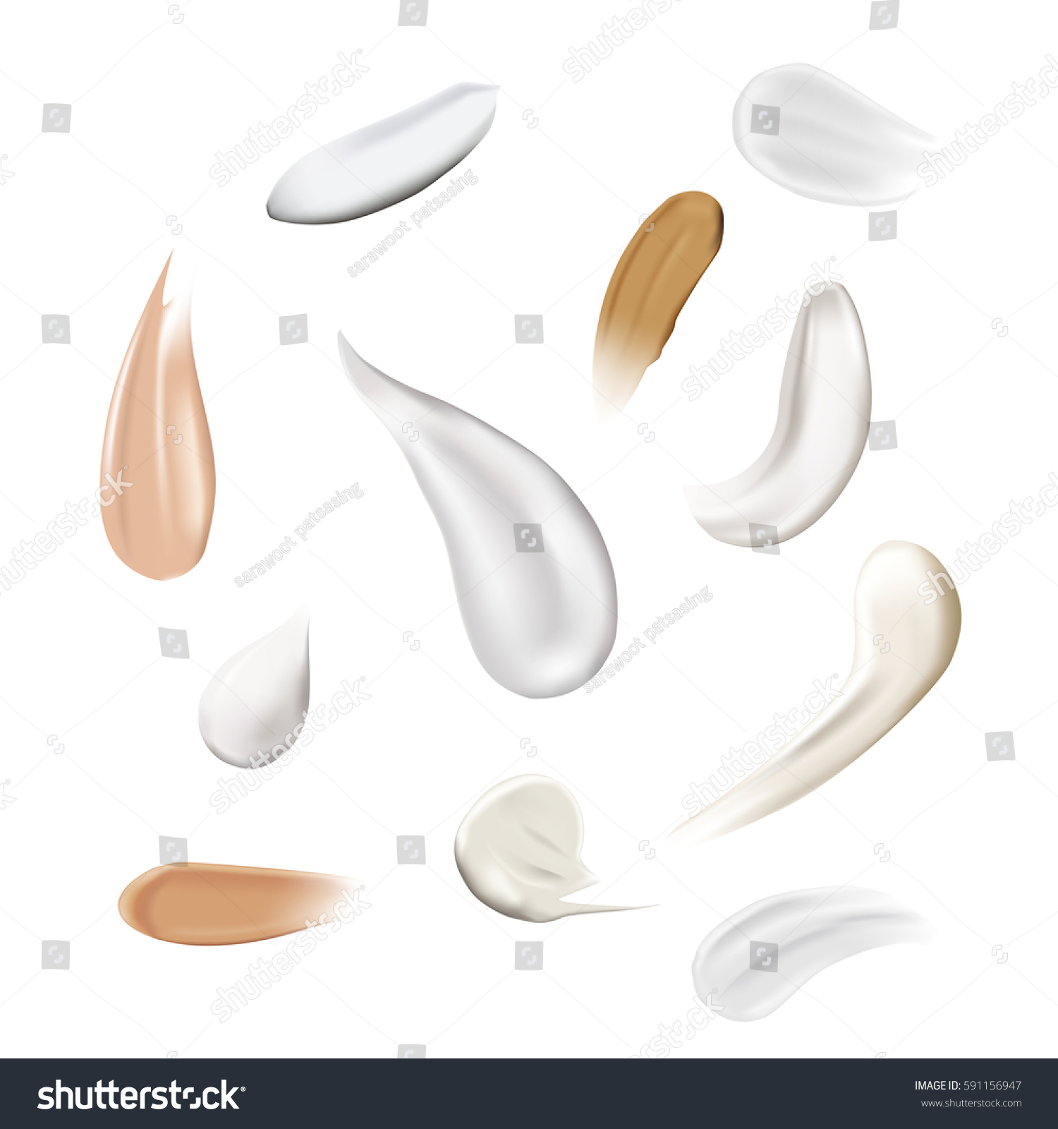 Vector Cream Isolated On White Background Stock Vector (Royalty Free ...