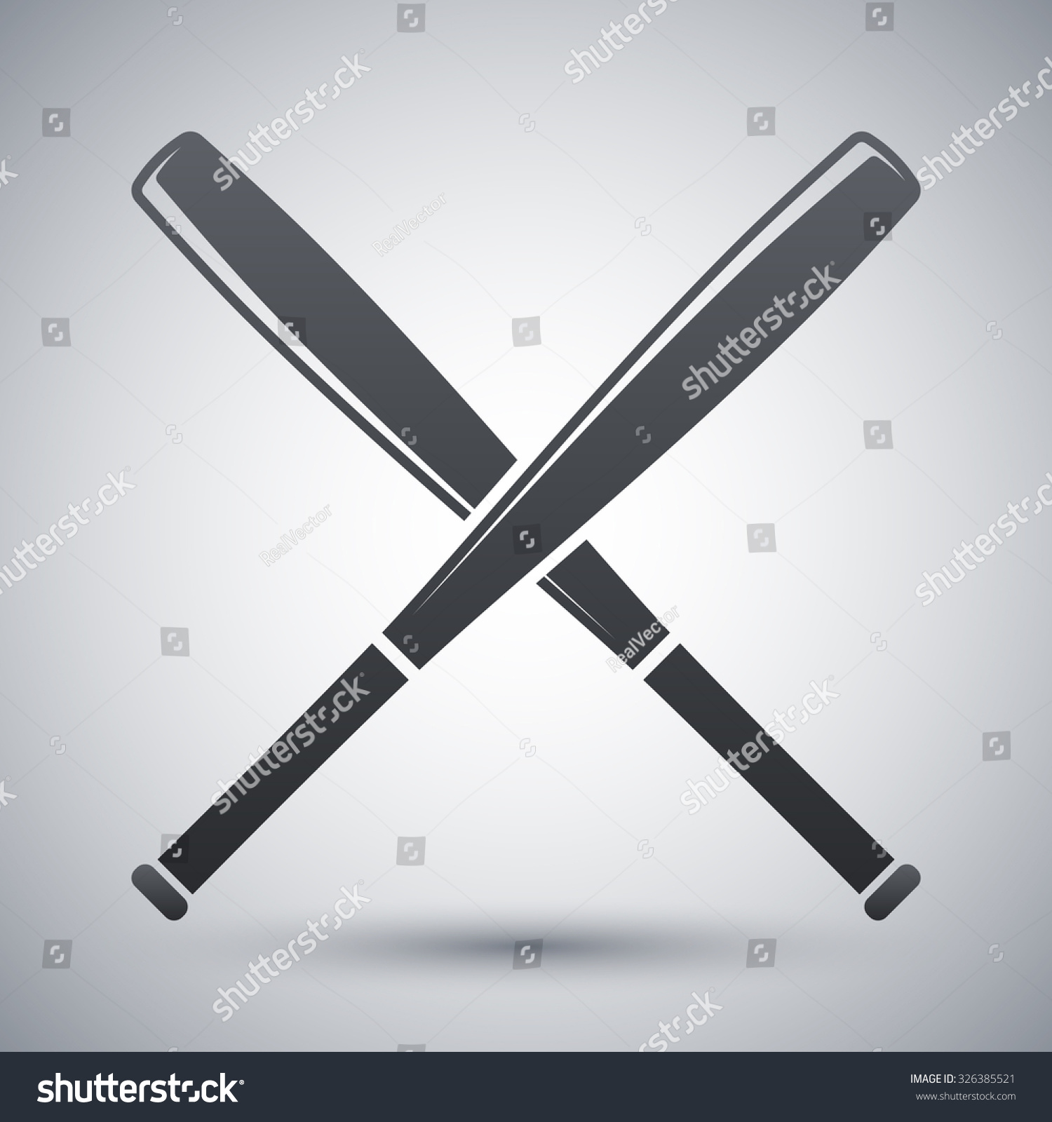 Vector Crossed Baseball Bats Icon: เวกเตอร์สต็อก (ปลอดค่าลิขสิทธิ์ ...