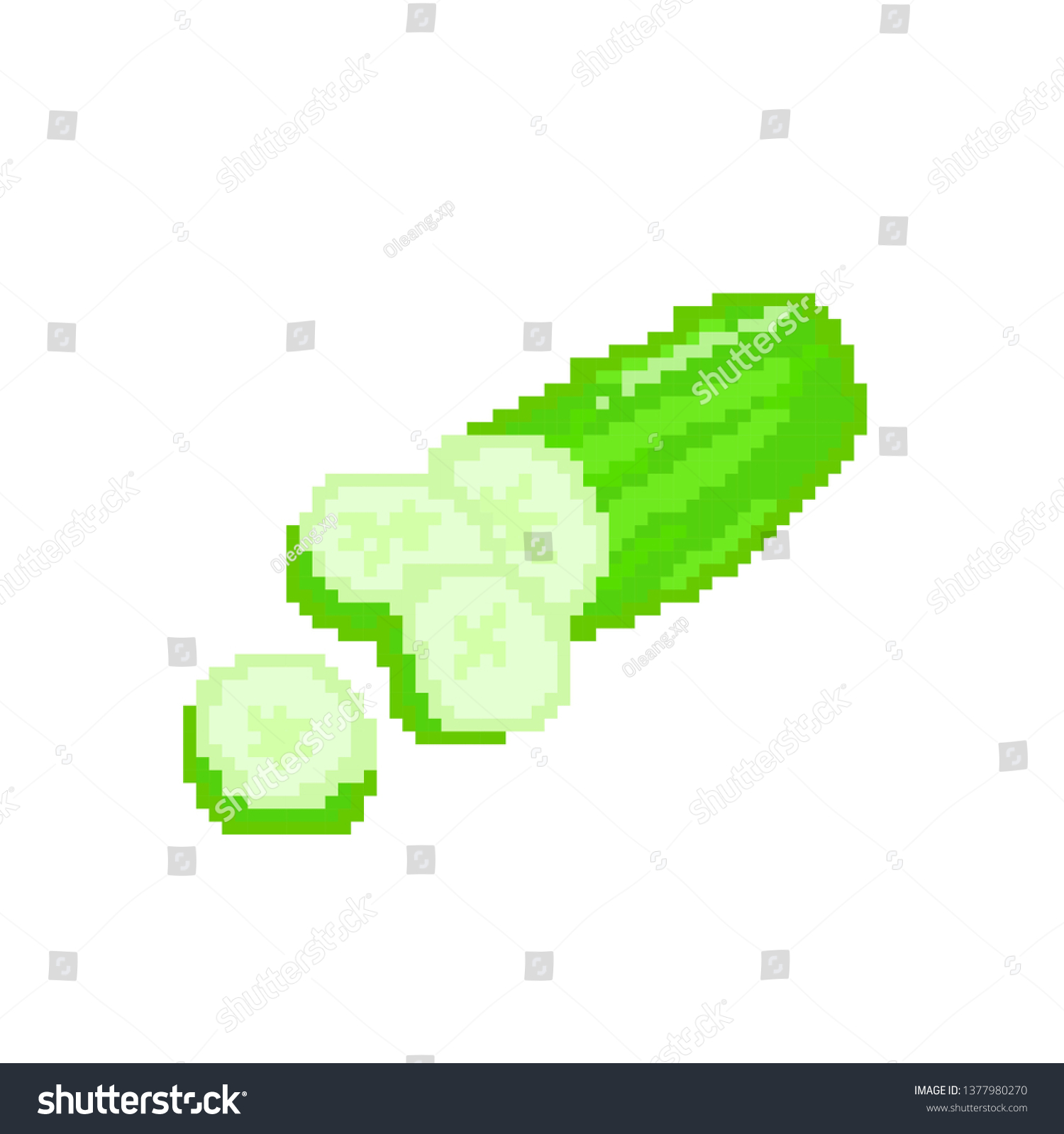 Vector Cucumber Concept Pixel Art: เวกเตอร์สต็อก (ปลอดค่าลิขสิทธิ์ ...
