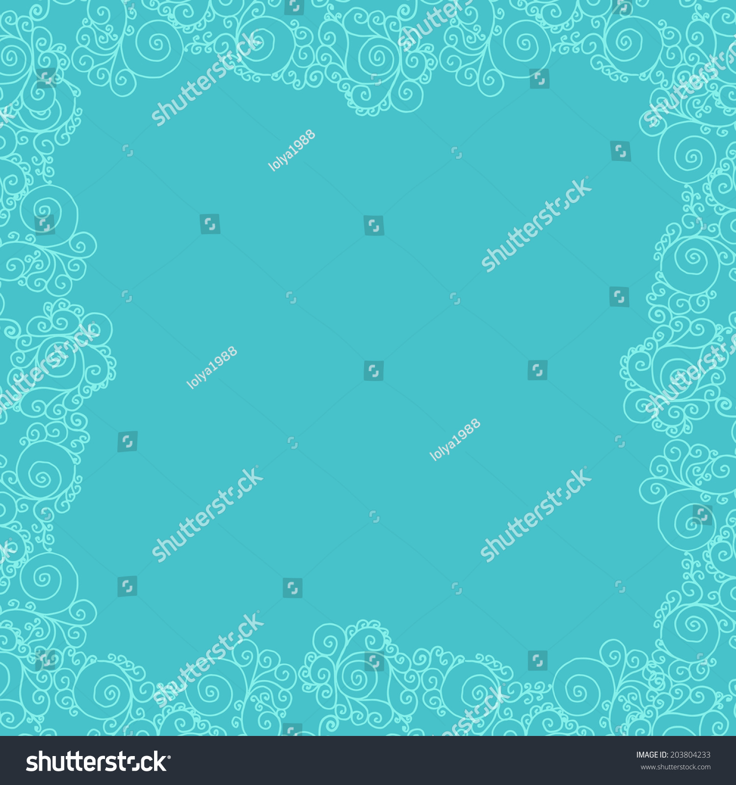 Vector Curly Border Place Your Text Stock Vector (Royalty Free) 203804233