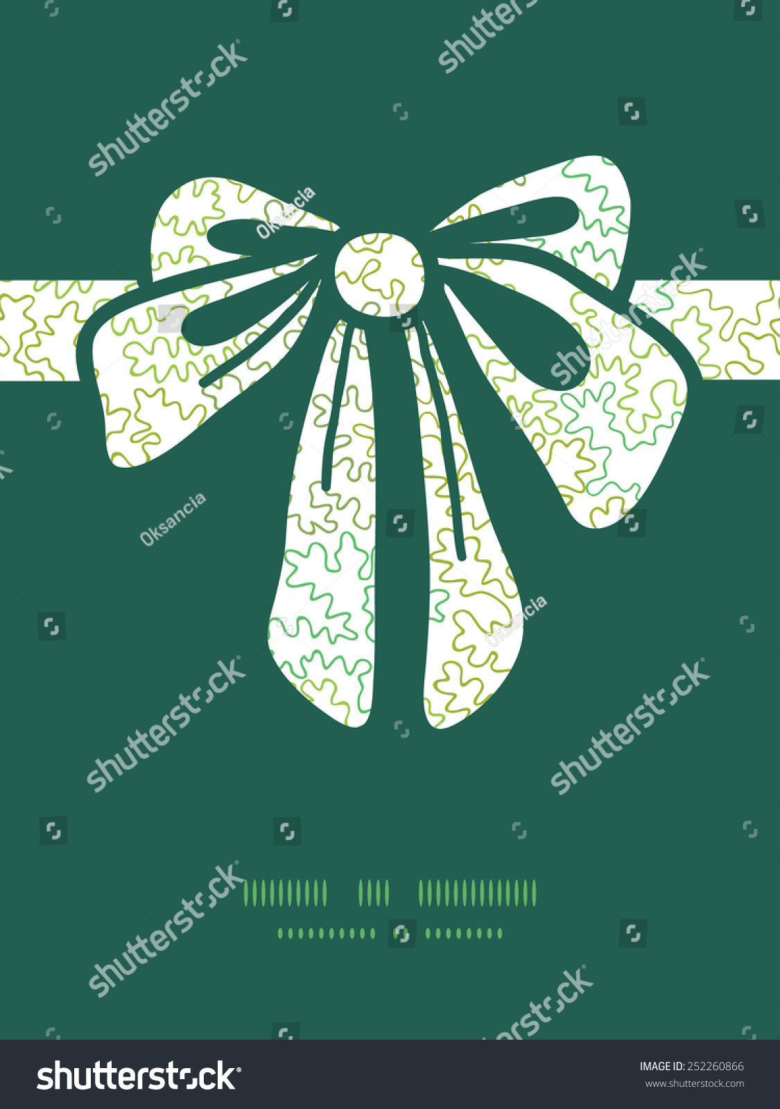 Vector Curly Doodle Shapes Gift Bow Stock Vector (Royalty Free ...