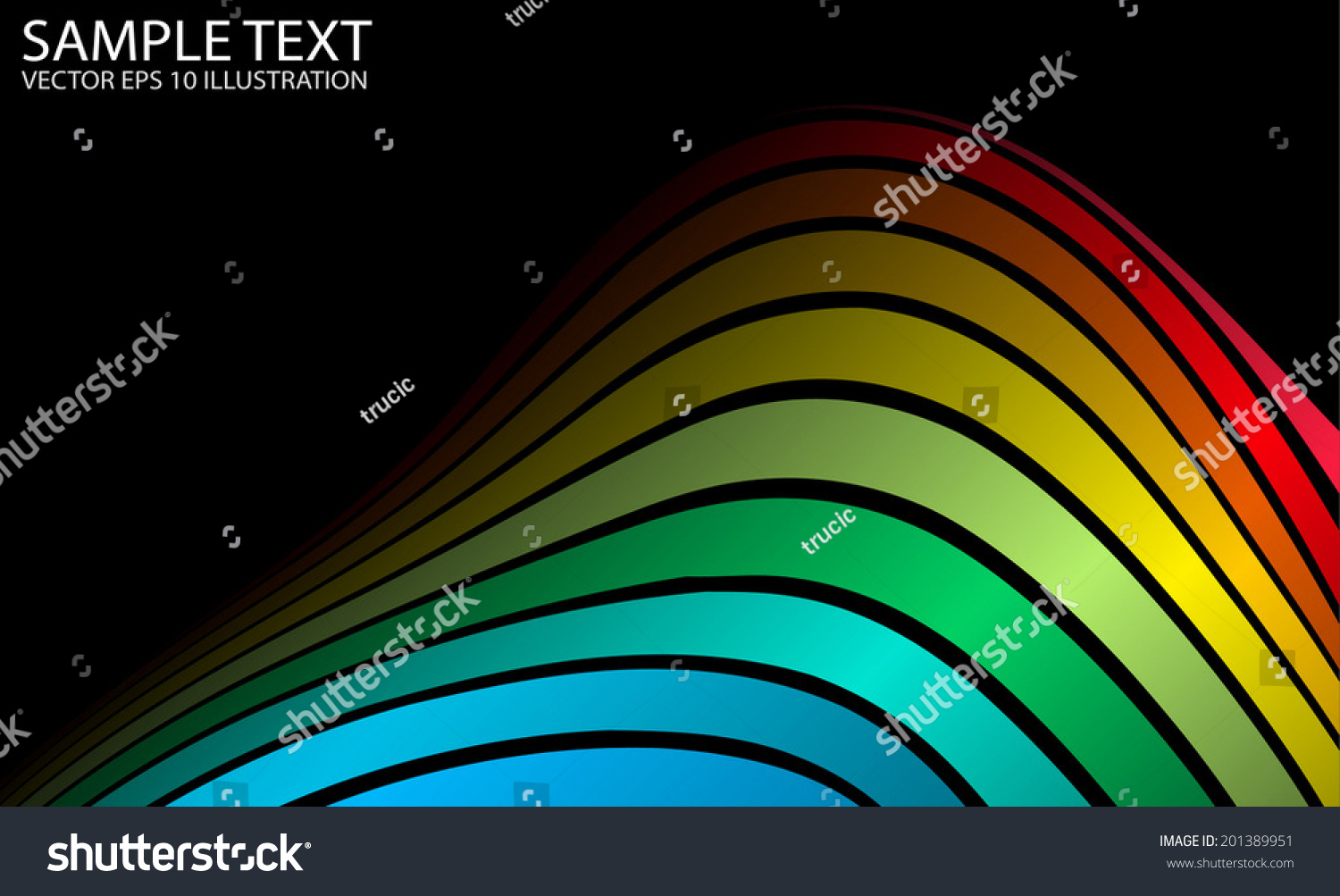 Vector Curved Color Background Template Vector Stock Vector (Royalty ...