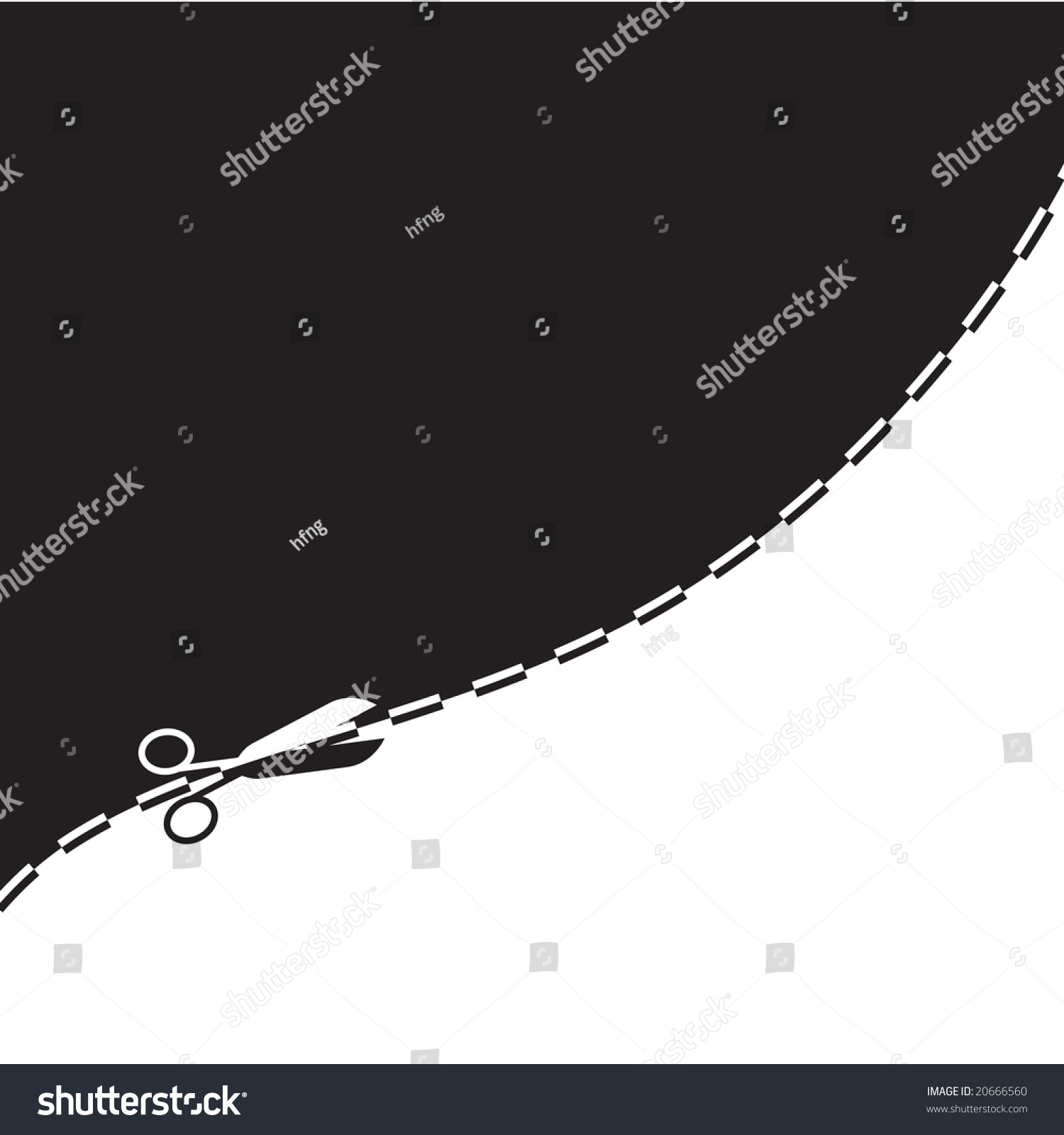 Vector Cut Along Lines Symbol Text Stock Vector (Royalty Free) 20666560 ...