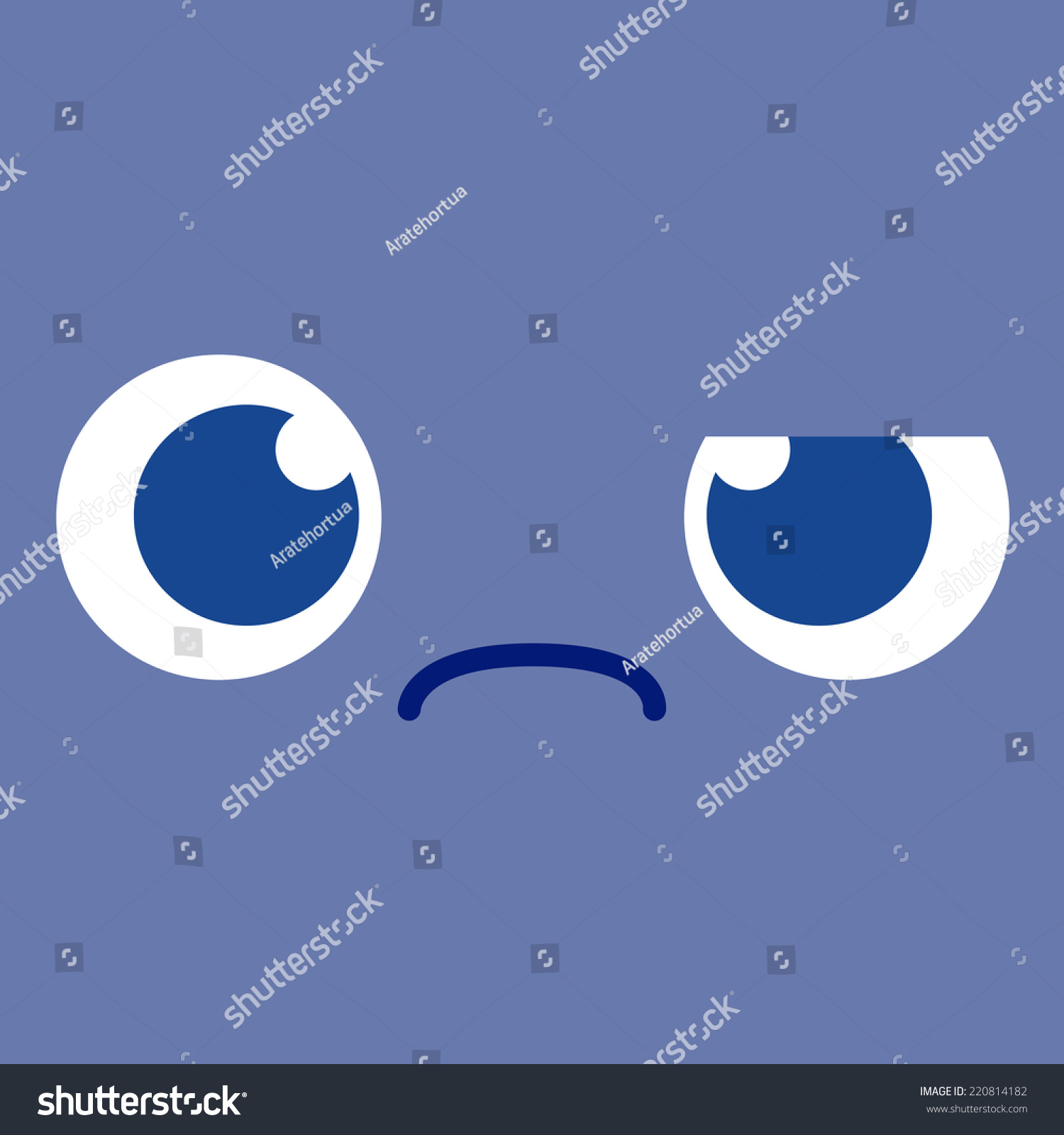 Vector Cute Cartoon Confused Face Editable Stock Vector (Royalty Free ...