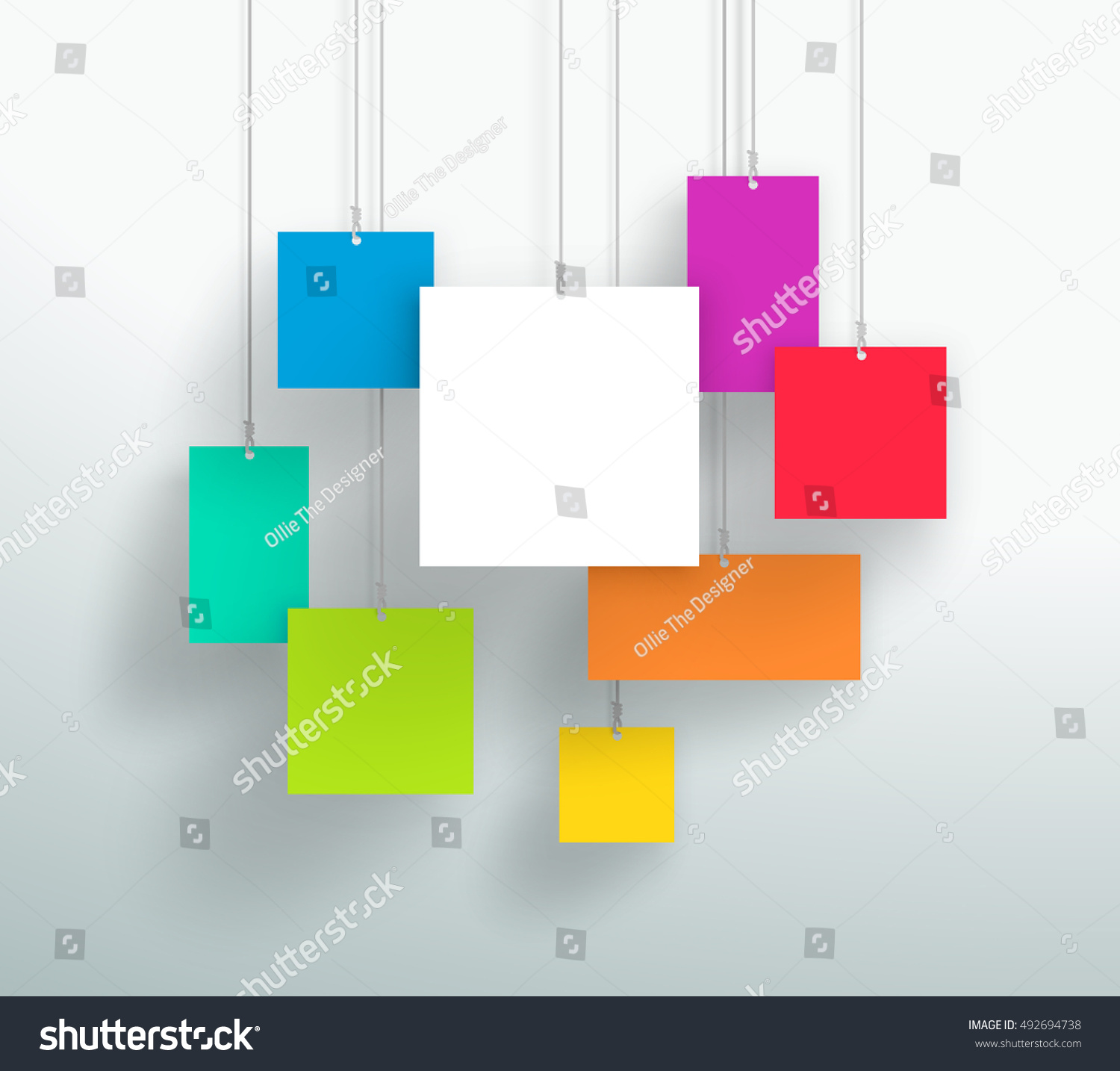 Vector 3d Blank Colourful Square Boxes Stock Vector (Royalty Free ...