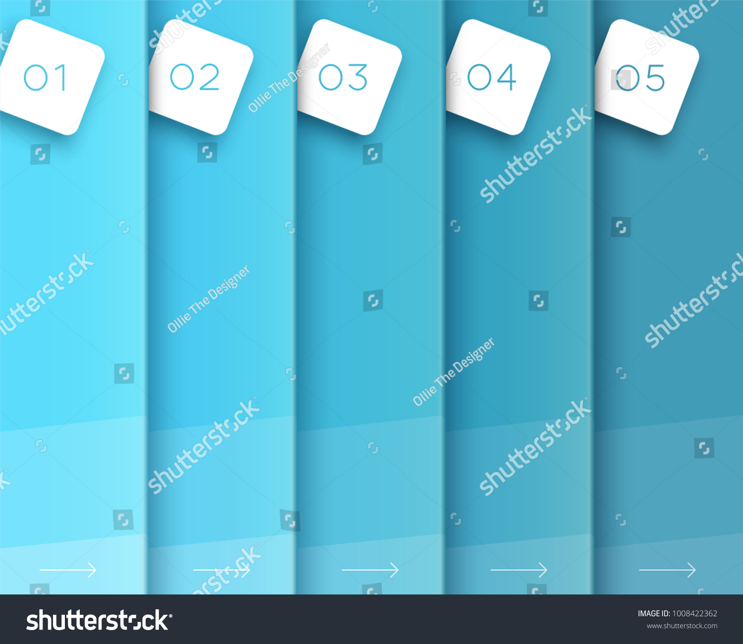 Vector 3d Blue Vertical Text Banner Stock Vector (Royalty Free ...