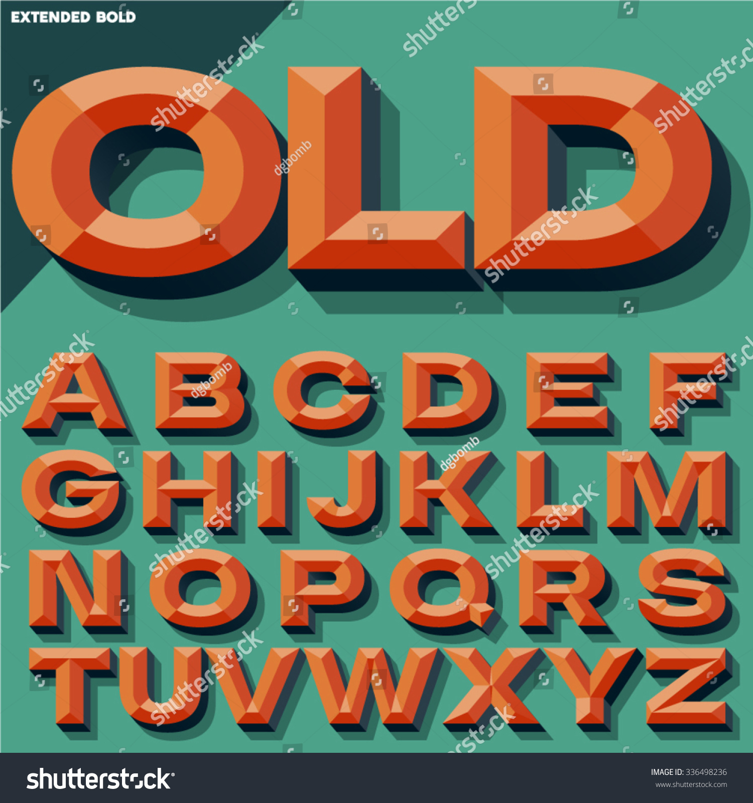 Vector 3d Bright Bold Beveled Alphabet Stock Vector (Royalty Free ...