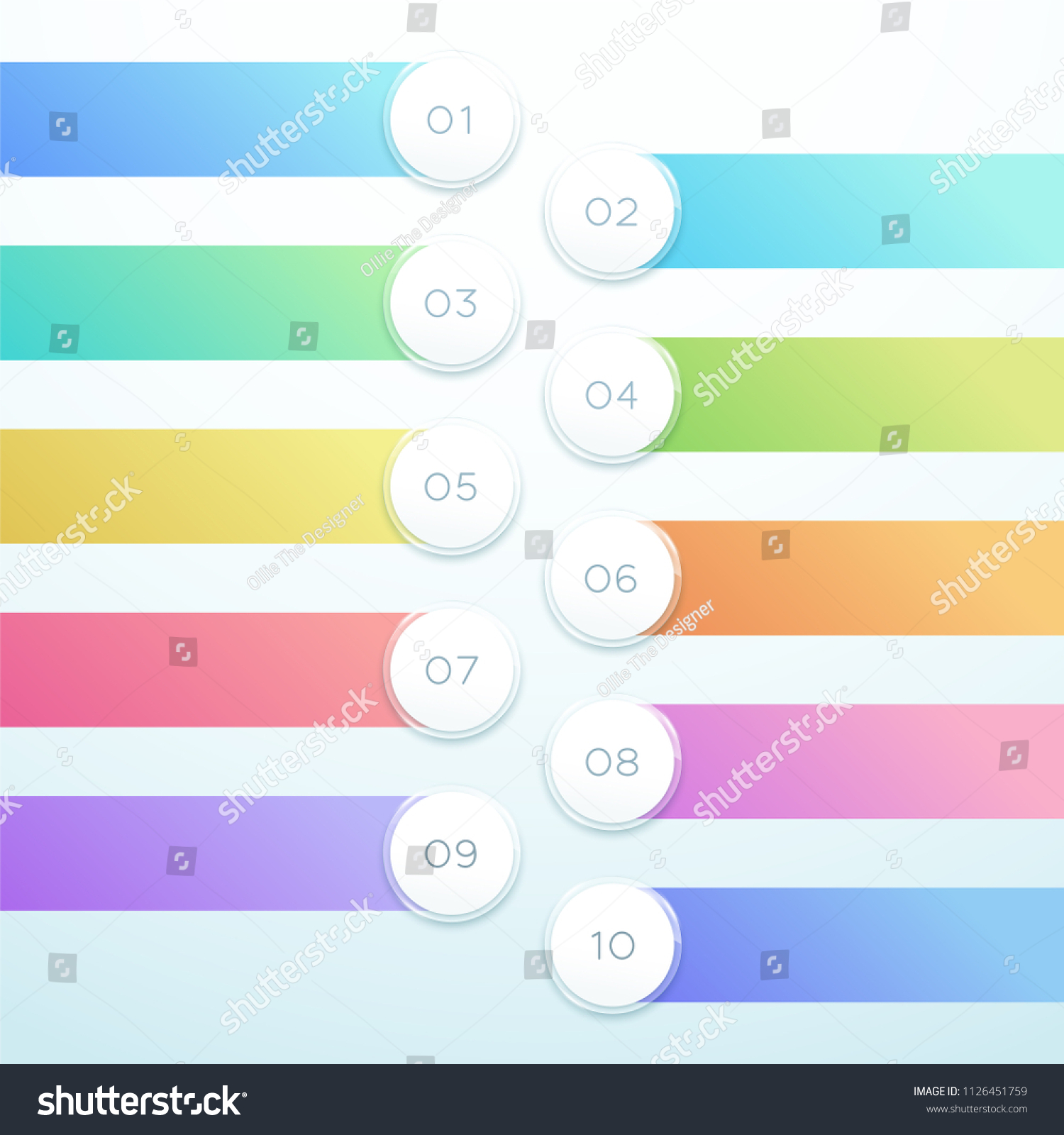 Vector 3d Circle Banner 10 Point Stock Vector (Royalty Free) 1126451759 ...