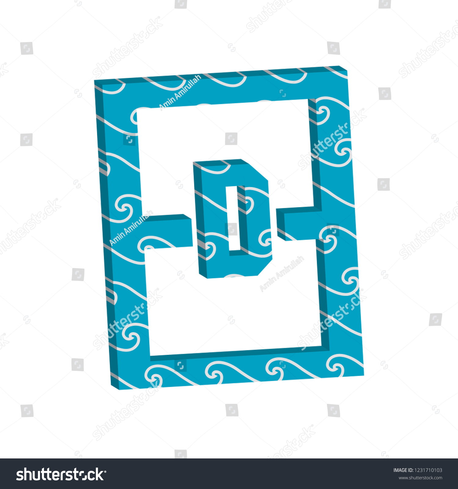 Vector 3d Letter Stock Vector (Royalty Free) 1231710103 | Shutterstock