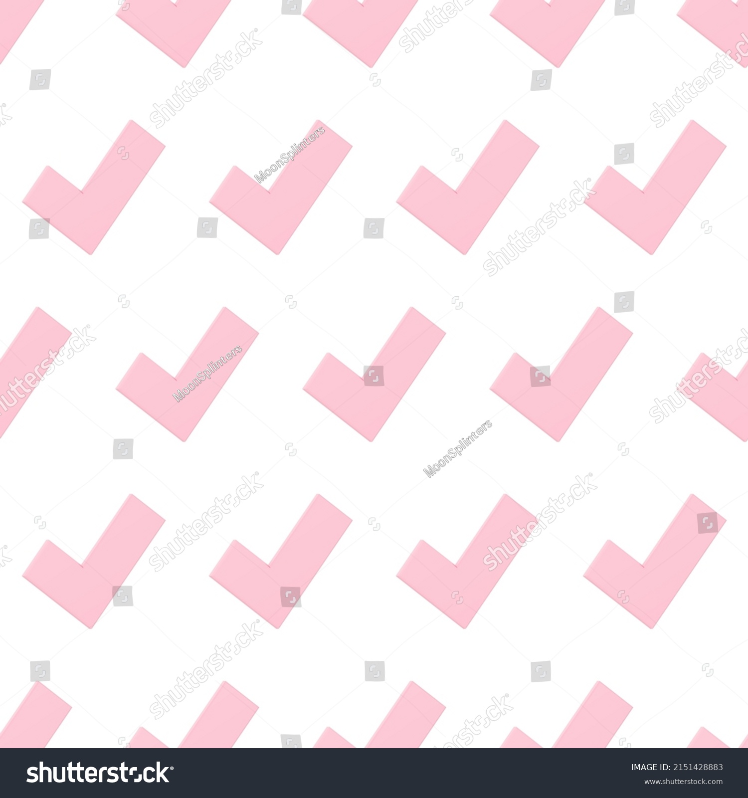 Vector 3d Pink Checkmark Checklist Icons Stock Vector (Royalty Free ...