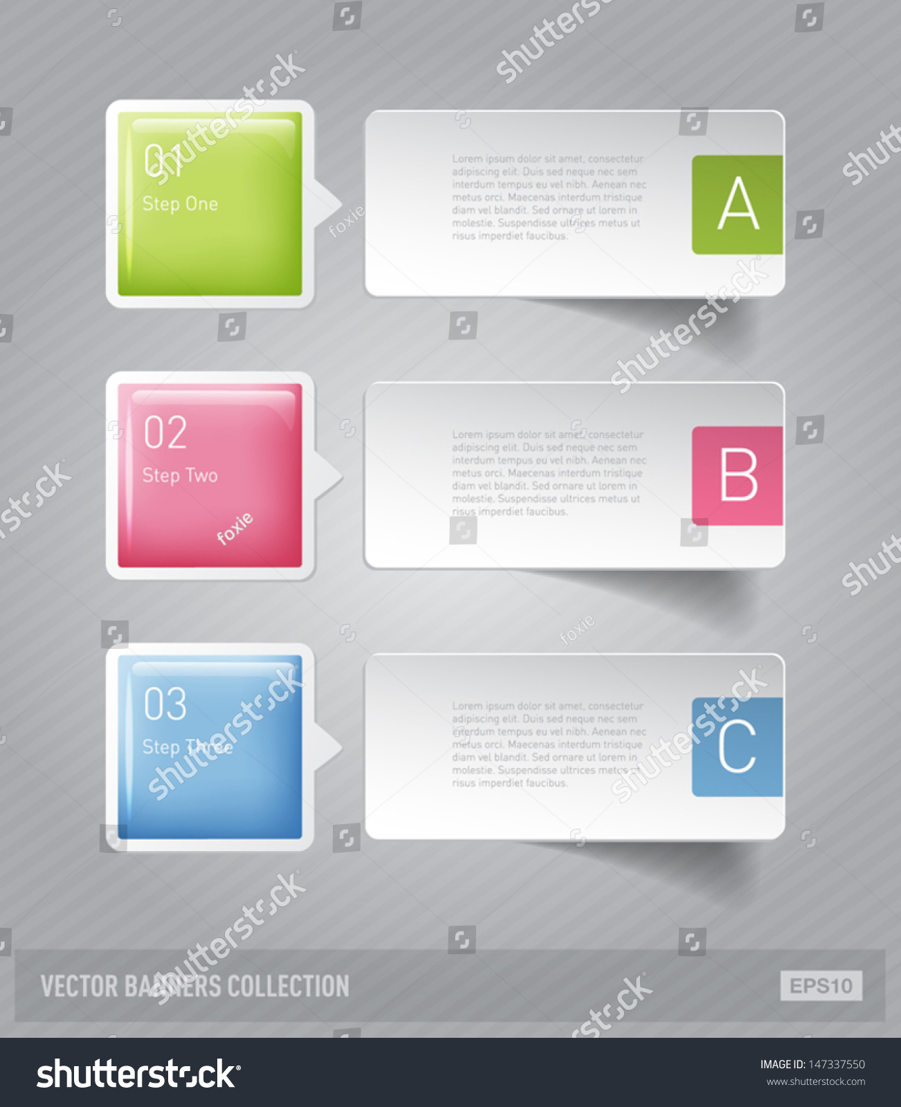 Vector 3d Plastic Paper Glossy Progress Stock Vector (Royalty Free ...