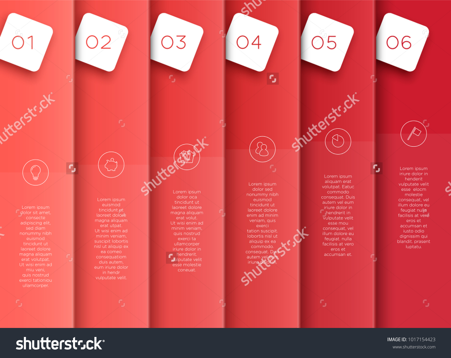 Vector 3d Red Vertical Text Banner Stock Vector (Royalty Free ...