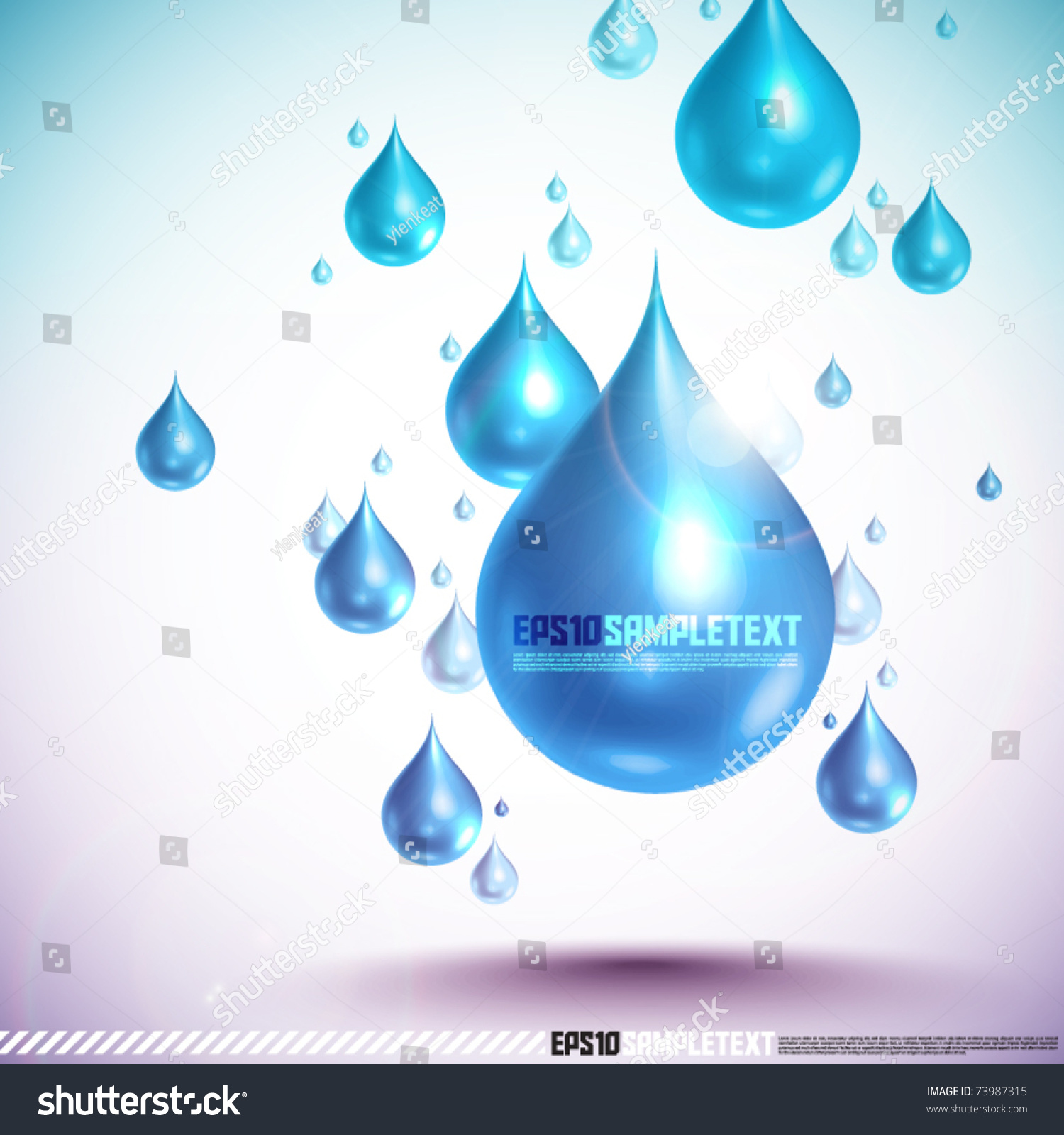 Vector 3d Water Droplet Stock Vector (Royalty Free) 73987315 | Shutterstock