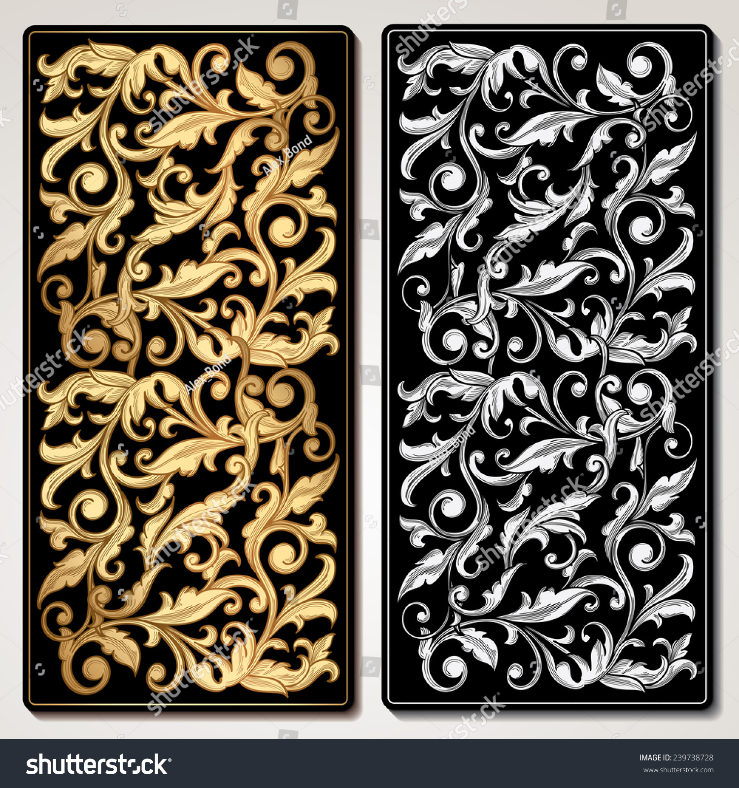 Vector Decorative Vintage Panel Stock Vector (Royalty Free) 239738728 ...