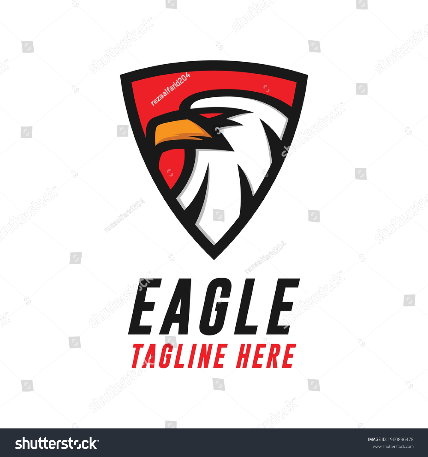 Vector Design Angry Eagle Logo Logo Stock Vector (Royalty Free ...