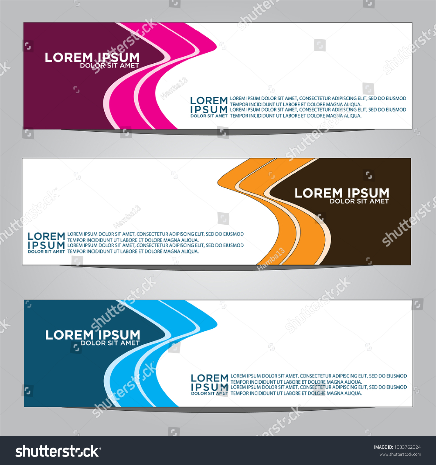 Vector Design Banner Backgrounds Three Different Stock Vector (Royalty ...