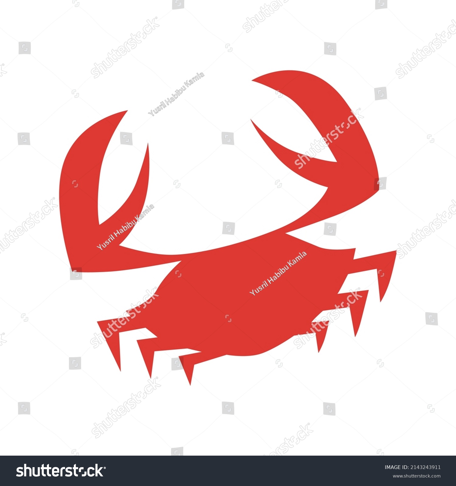 Vector Design Crab Shape Illustration Stock Vector (Royalty Free ...