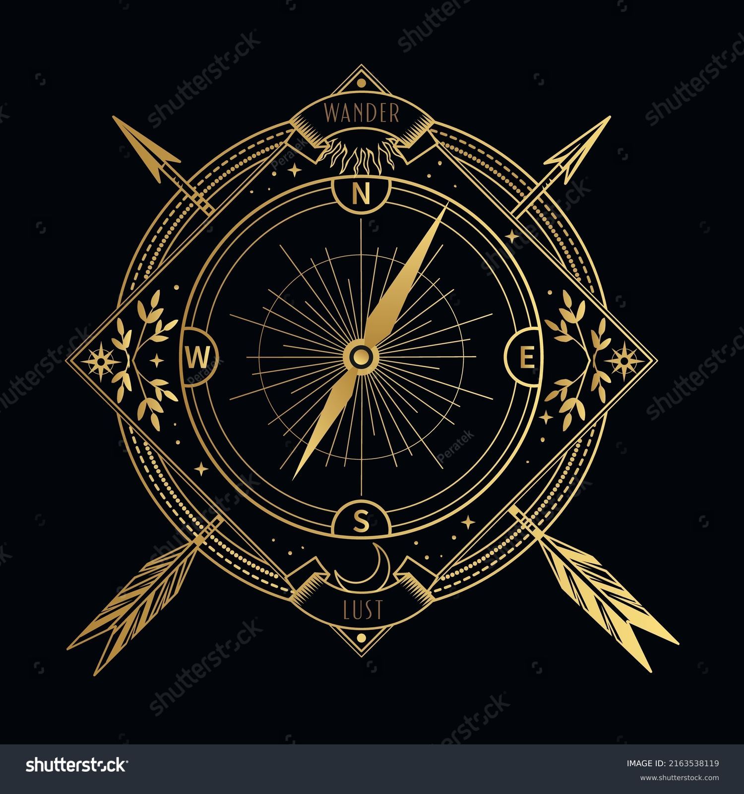 Vector Design Element Compass Vector Template Stock Vector (Royalty ...