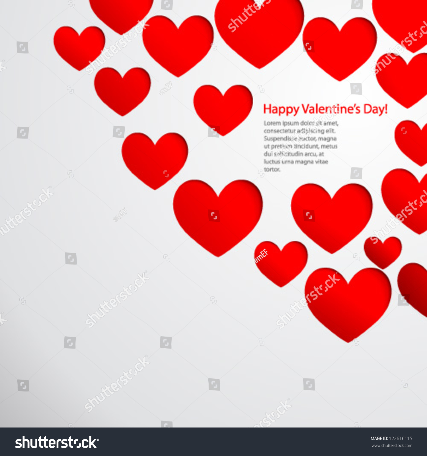 Vector Design Eps10 Overlapping Heart Shapes Stock Vector 122616115 ...