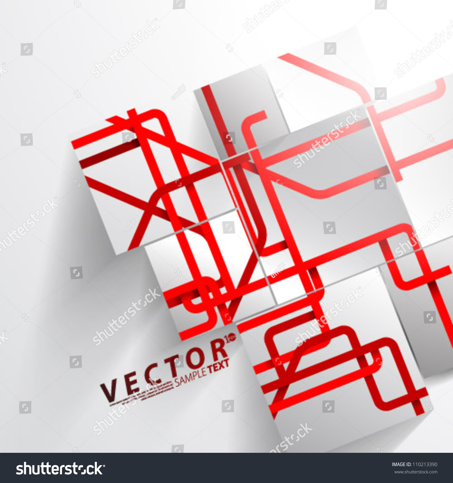 Vector Design Eps10 Overlapping Lines Concept Stock Vector (Royalty ...
