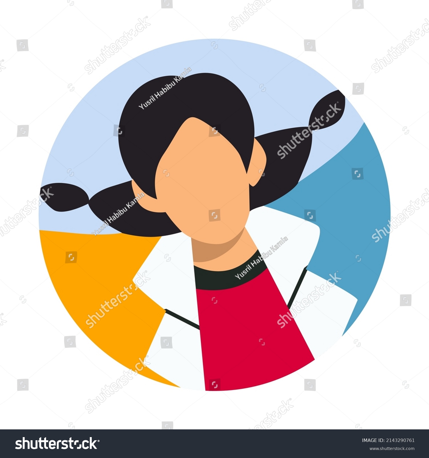 Vector Design Female Avatar Shape Illustration Stock Vector (Royalty ...