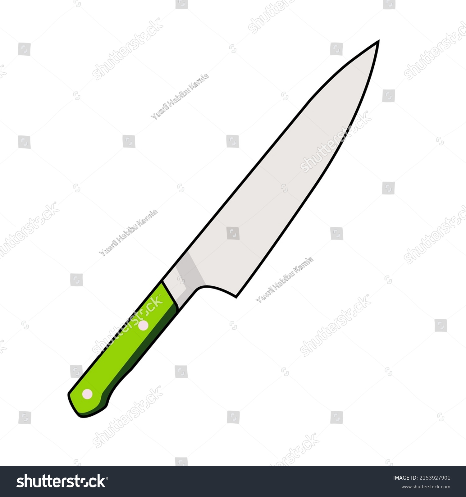 Vector Design Kitchen Knife Shape Illustration Stock Vector (Royalty ...