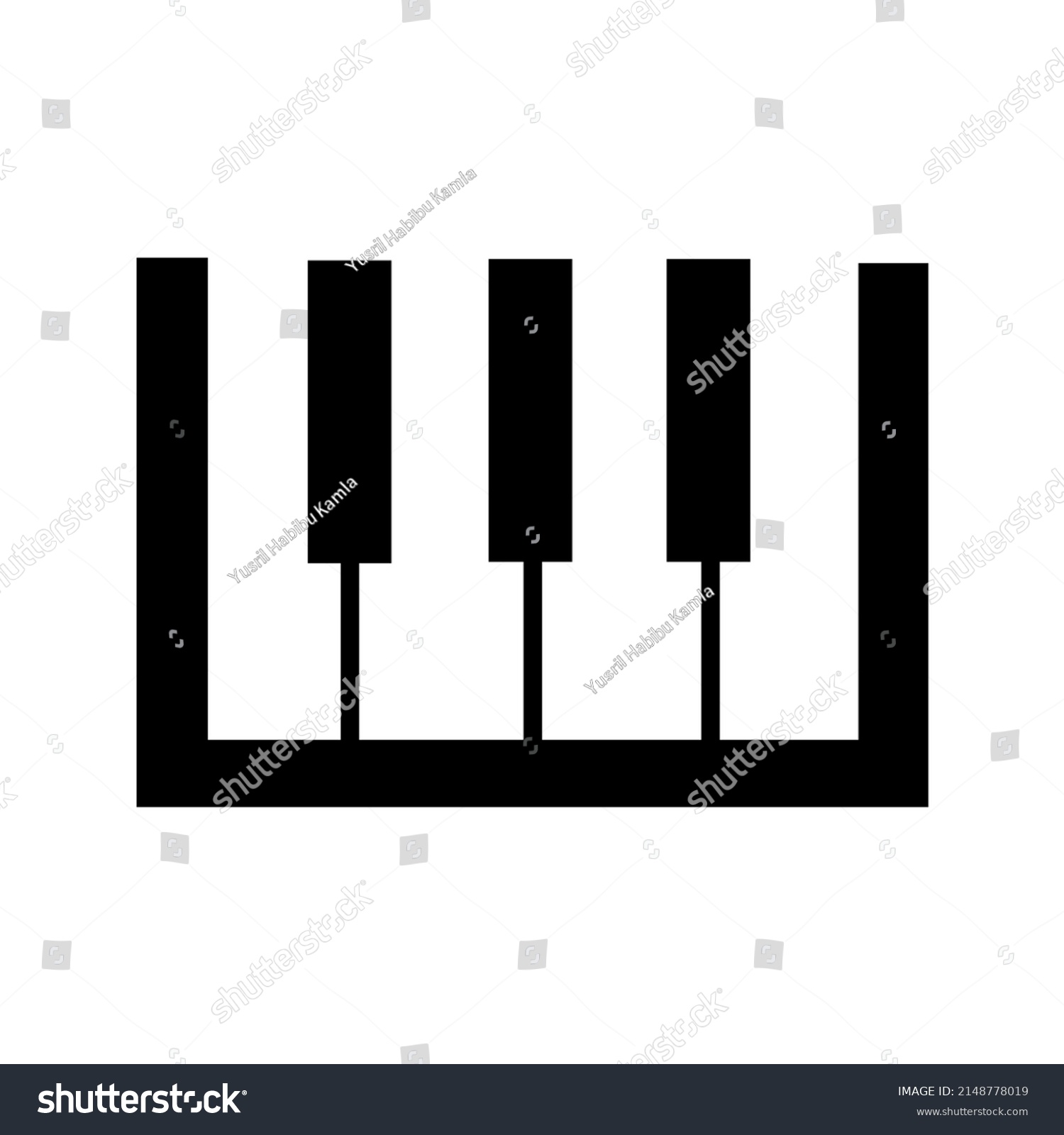 Vector Design Piano Shape Illustration Stock Vector (Royalty Free ...